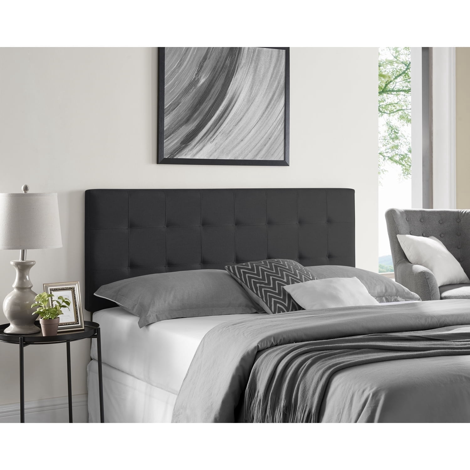Jessenia Full size headboard only, Height Adjustable Full Size Bed ...