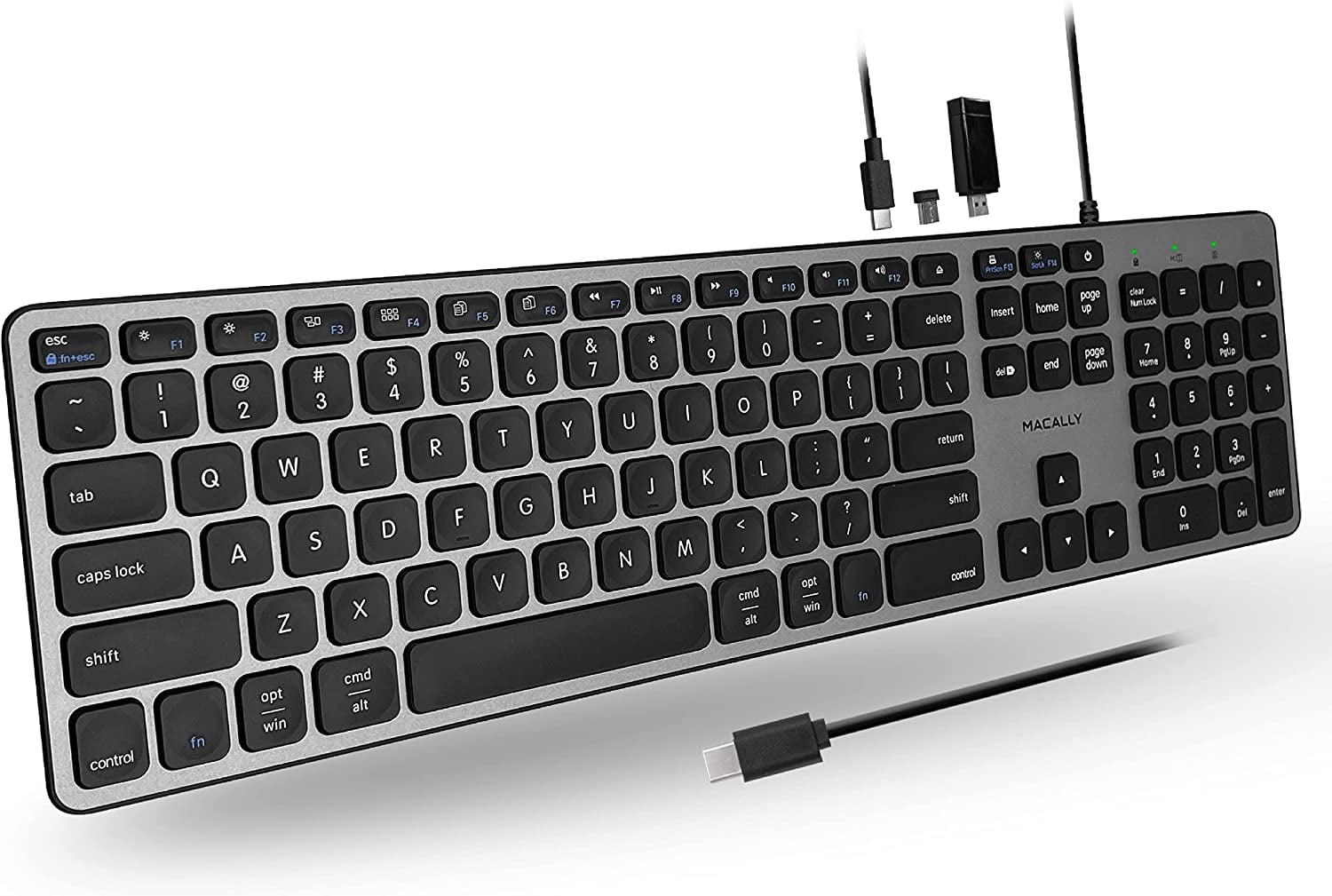 Full Size Wireless Ergonomic Keyboard,Cushioned Palm Rest, Ultra-Thin ...