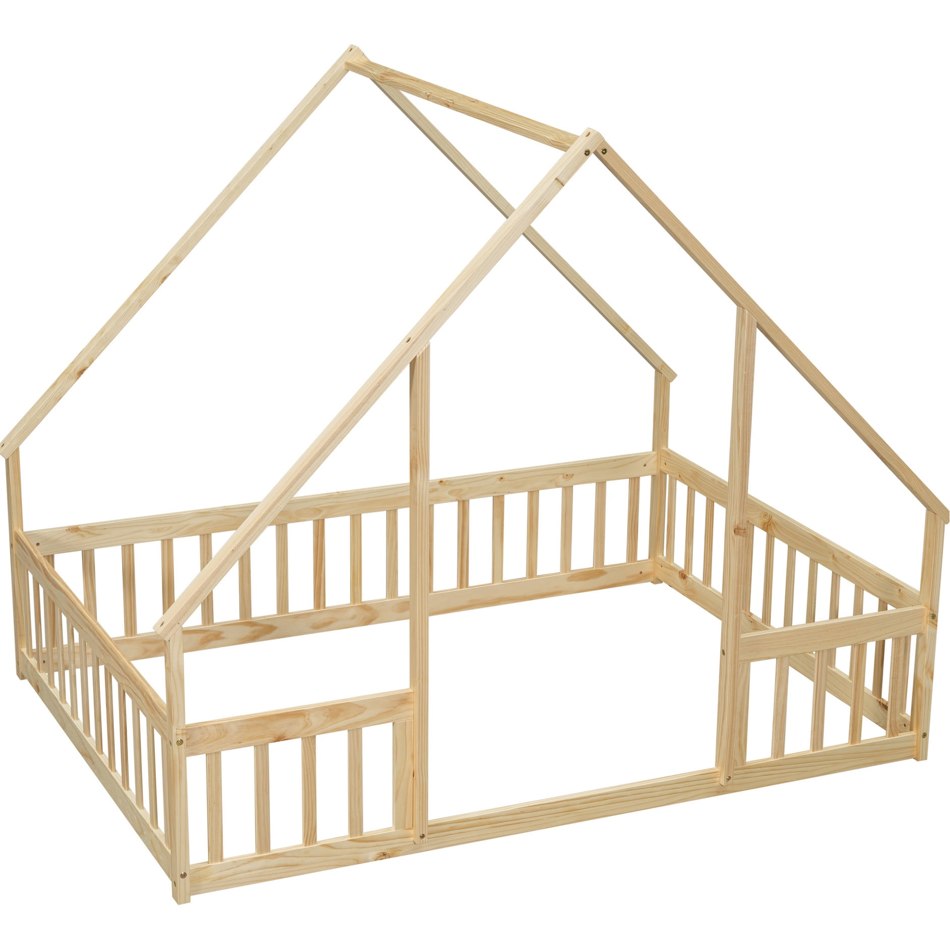 Full Size | Wood House Design with Guardrails for Safety | Bedroom ...
