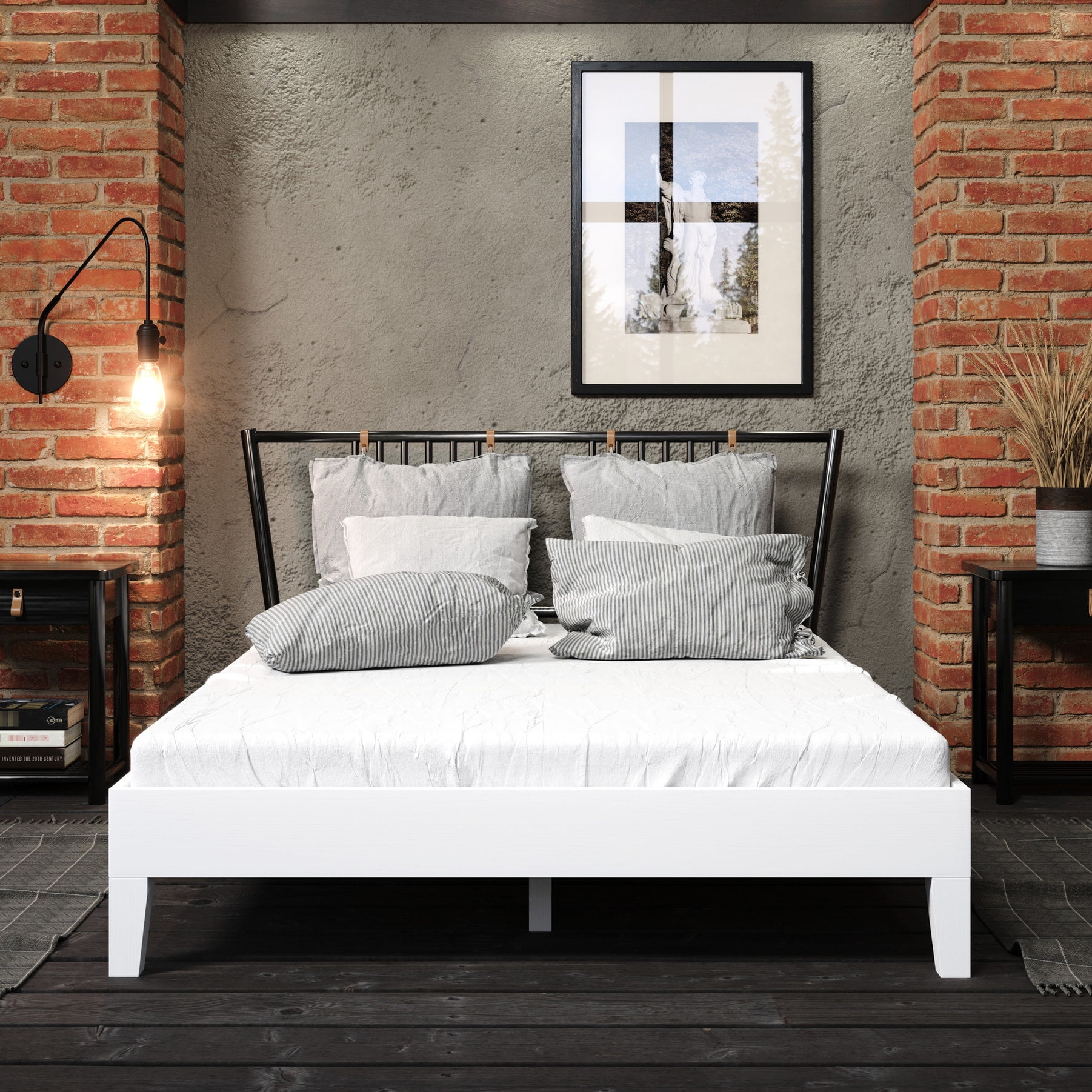 Full - Sized Bed - Dual - Zone Slat Structure - Bedroom Arrangement ...