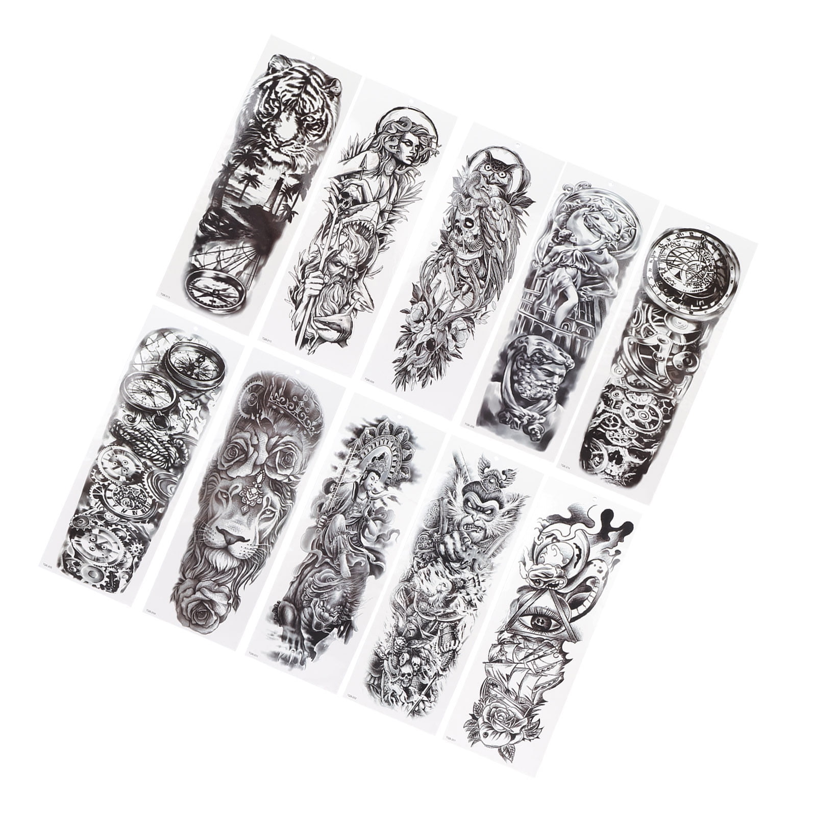 Full Sleeve Stickers, 10Pcs Fake Stickers Temporary Temporary Stickers ...