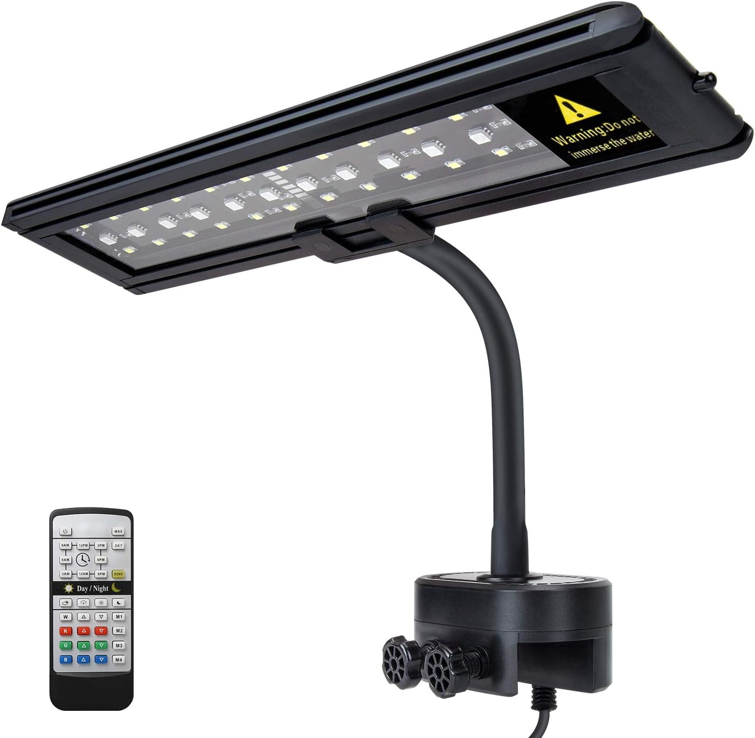 Full Spectrum Aquarium LED Light, 20W (23.6 Inch) Clip-On with Remote ...