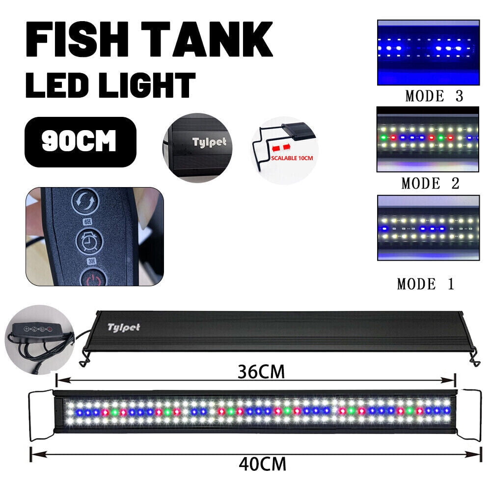 Full Spectrum Aquarium LED Light Lighting Aqua Plant Fish Tank Lamp 40 ...