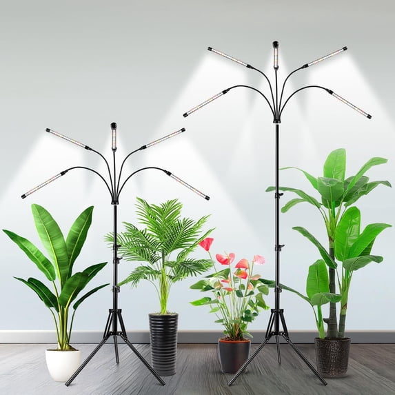 Full Spectrum Indoor Plant Grow Light with Adjustable Stand, Timer, 3 ...