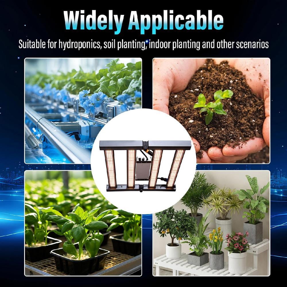 Full Spectrum LED Grow Lights 240W LED Grow Light Bar Foldable ...