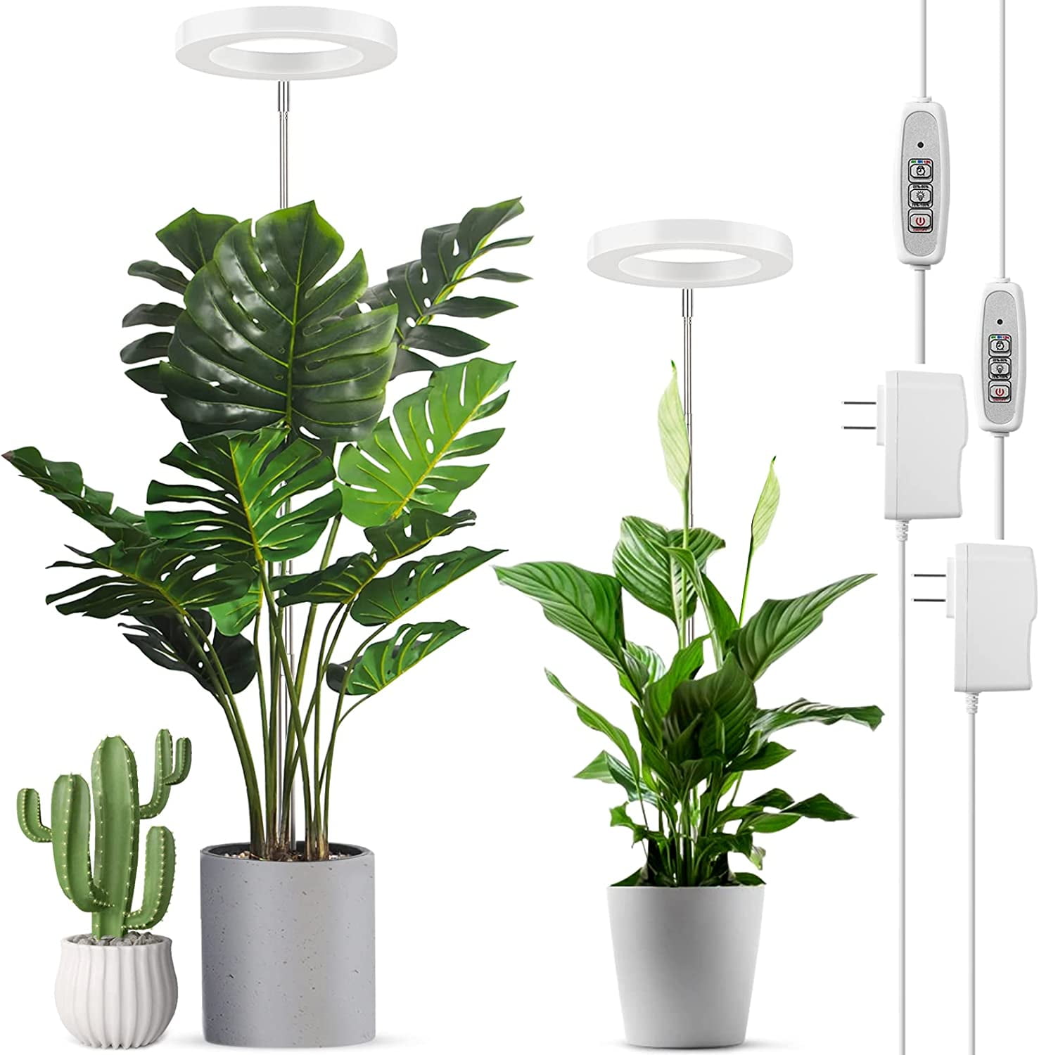 Full Spectrum LED Grow Lights, Brightness Adjustable Plant Lamps with ...