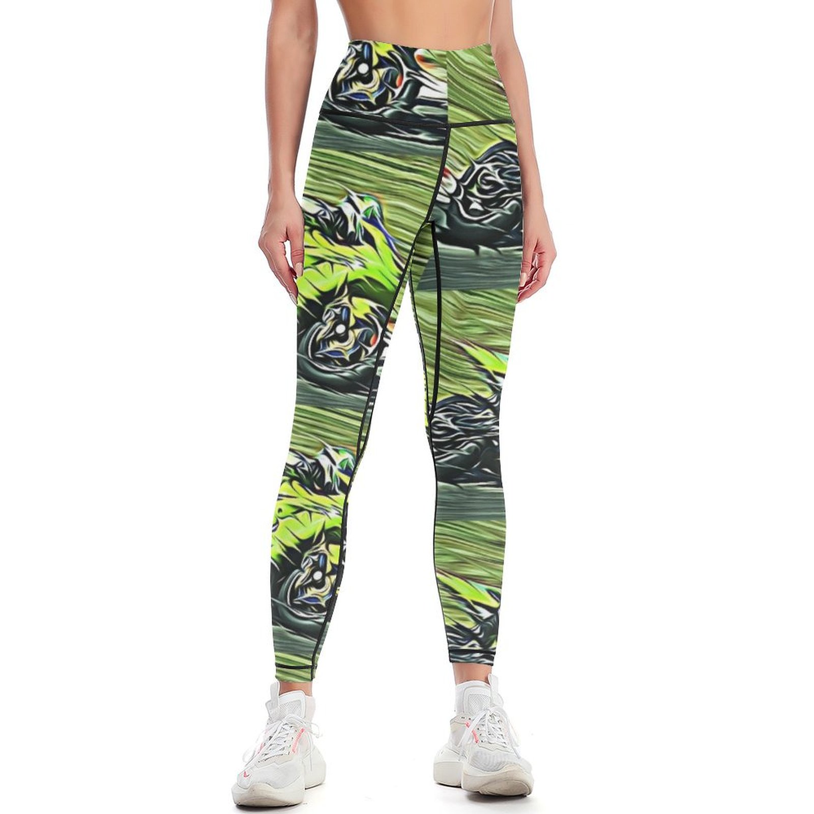 Full Speed On Two Wheels VIII Leggings Tight fitting woman Sports pants ...