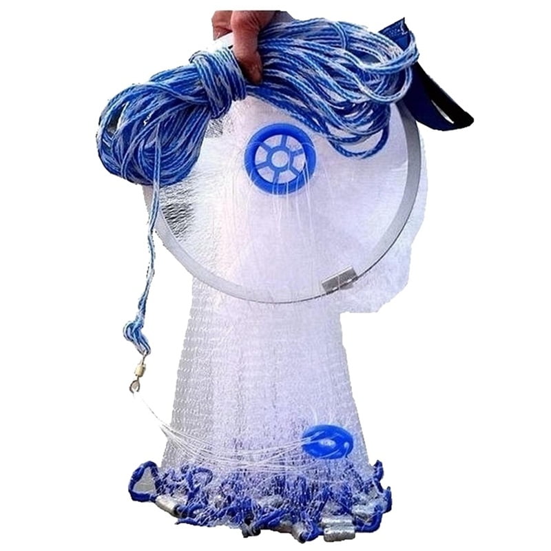 Full Spread Nylon Filament Fish Gill Net Easy Throw Fishing For Hand ...