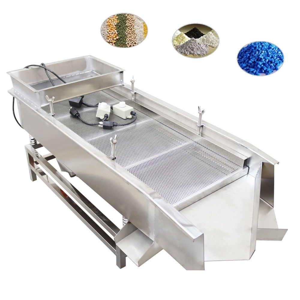 Full Stainless Steel Linear Vibrating Screen Electric Stainless Steel ...