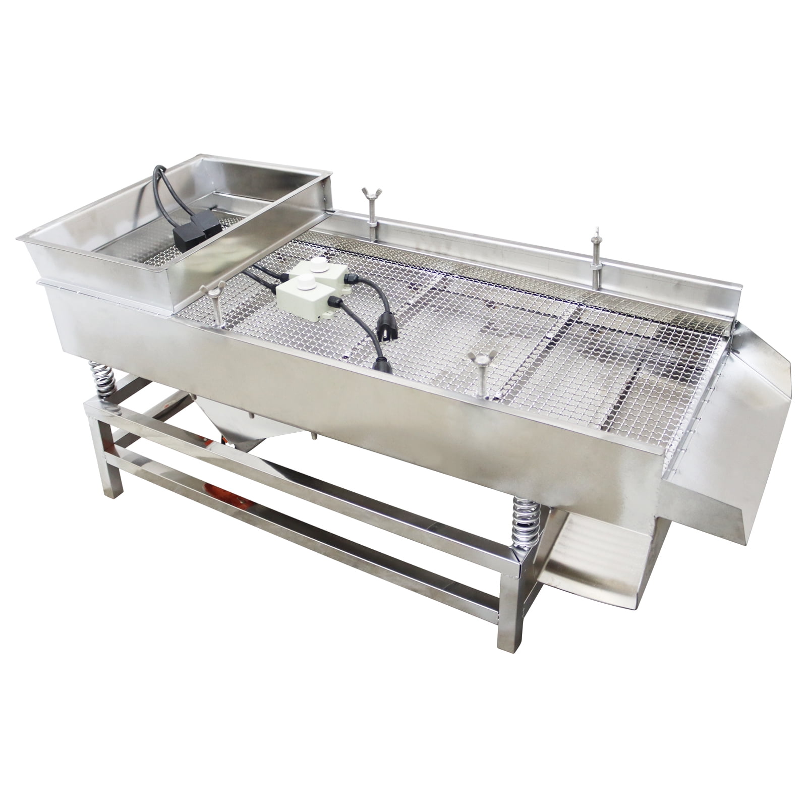 Full Stainless Steel Linear Vibrating Screen with 11mm Mesh Screen ...