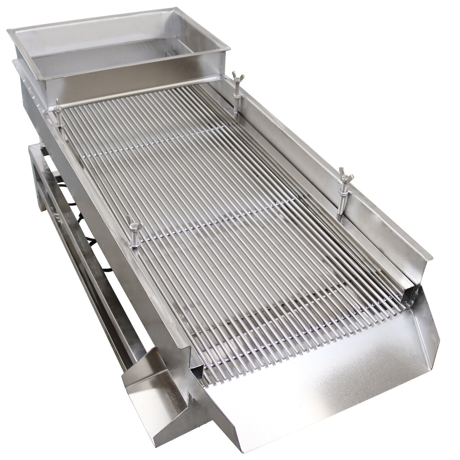 Full Stainless Steel Linear Vibrating Screen 2*20mm Electric Strip ...