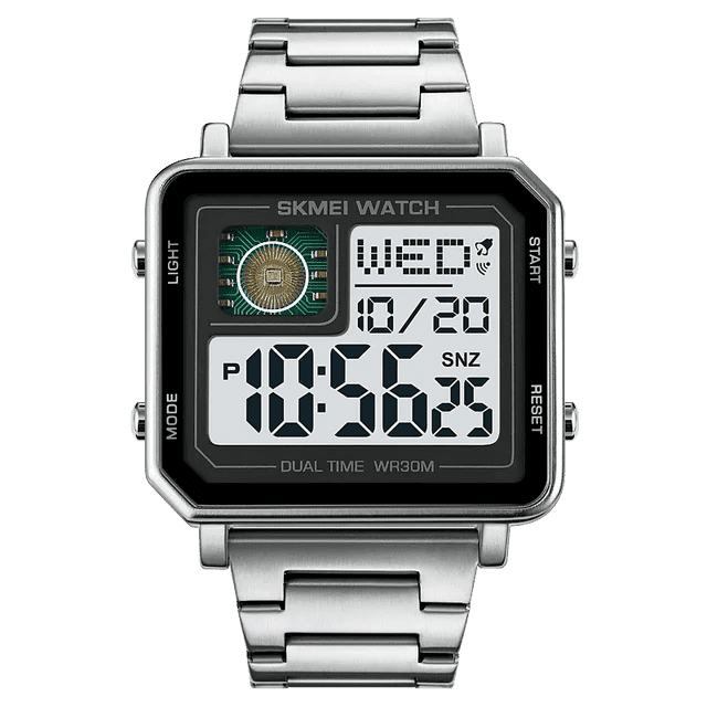 Full Steel Sport Watches Mens Back Light Digital Countdown Timer ...
