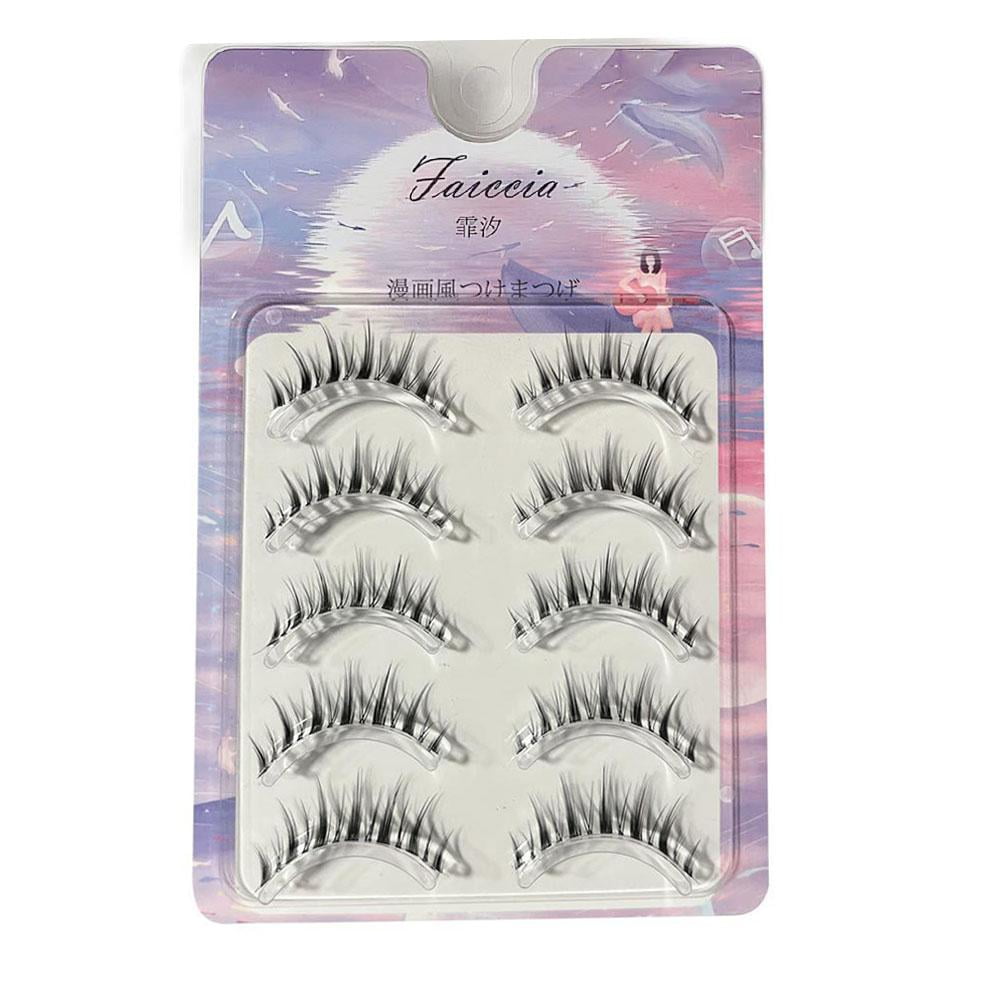 Full Strip Transparent Terrier False Eyelashes Eye Makeup Tools 2 Prof ...