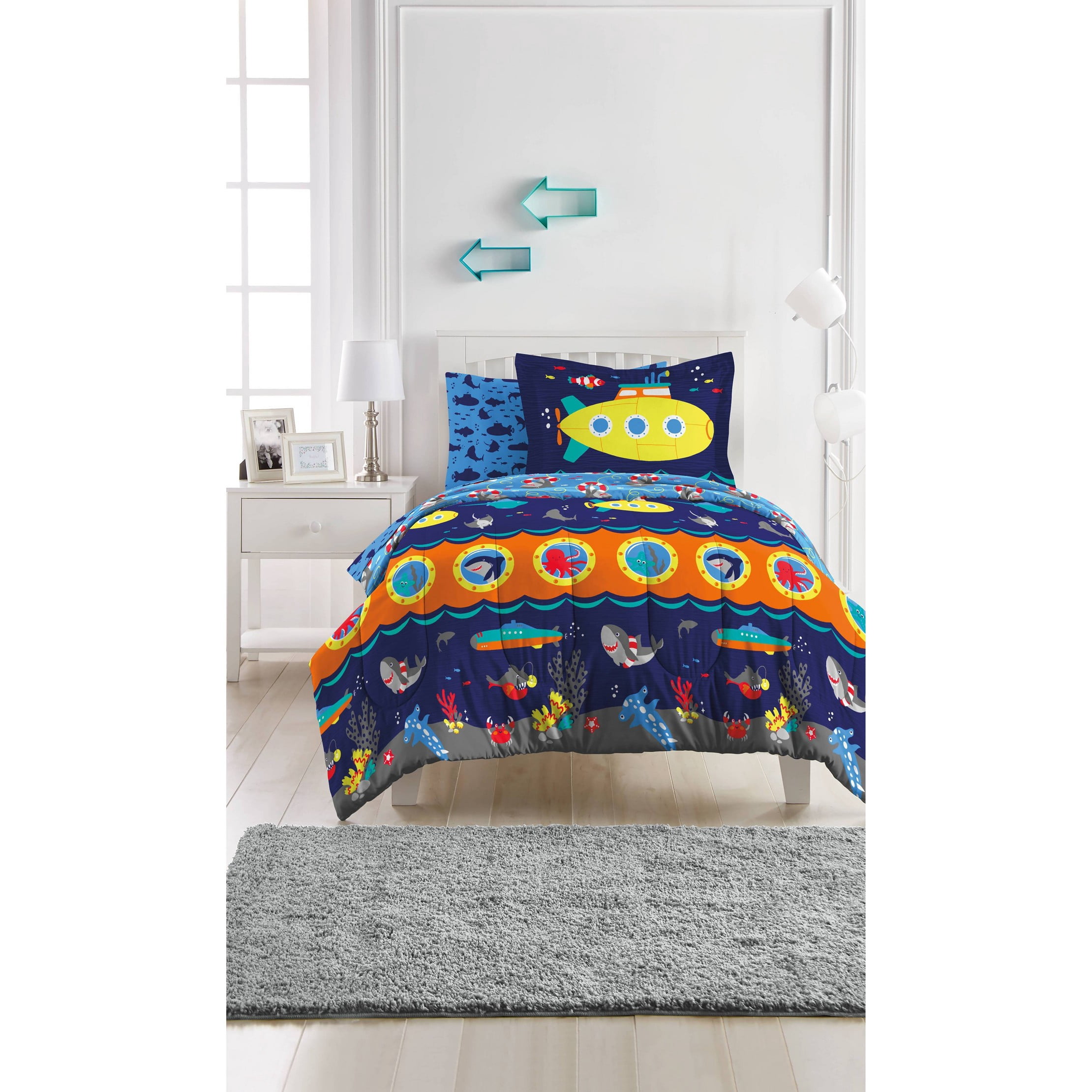 Full Submarine Kids' Bed in a Bag Navy - Walmart.com