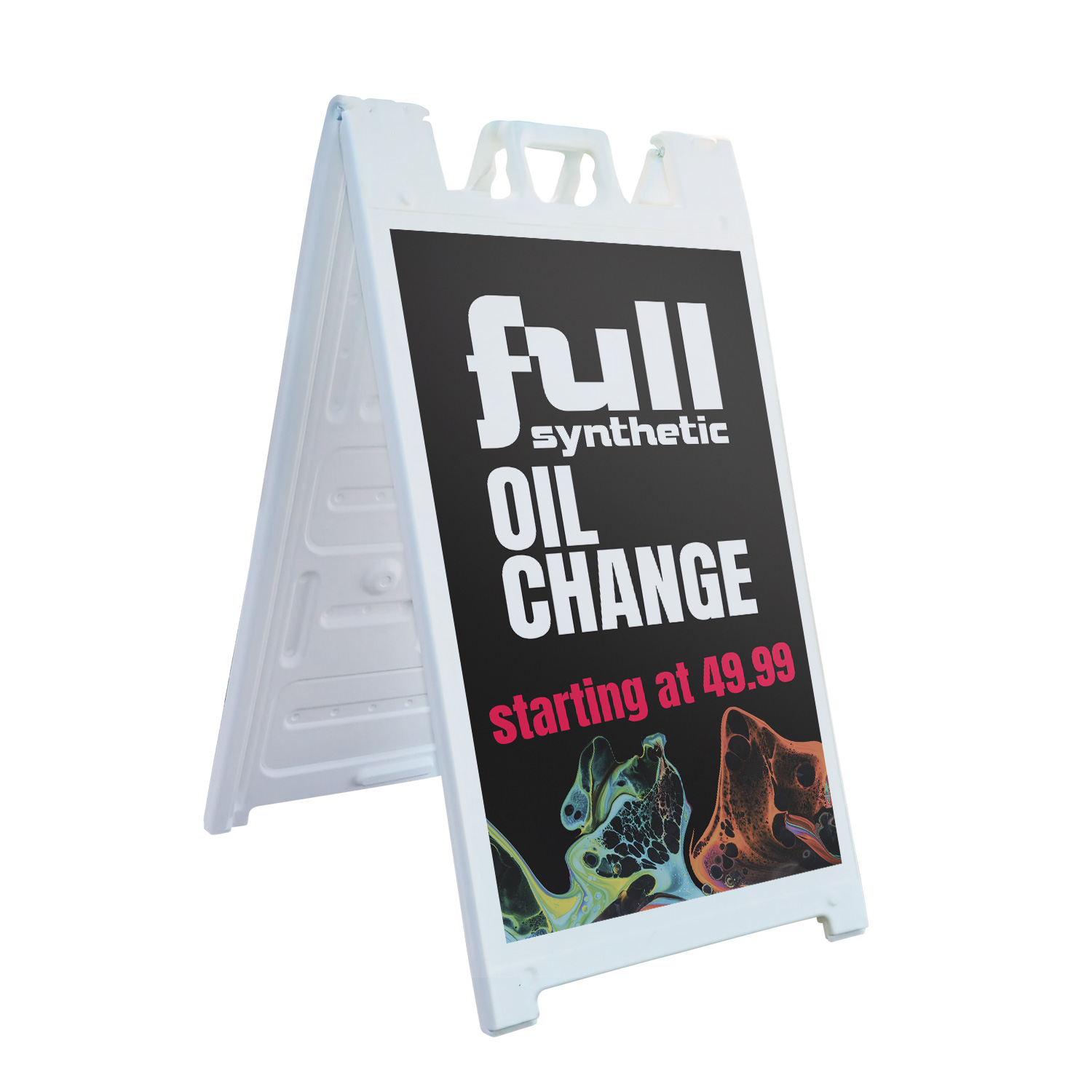 Full Synthetic Oil Change 24" x 36" Double Sided A-Frame Sidewalk Sign ...