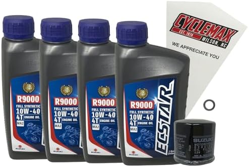 Full Synthetic Oil Change Kit compatible with 1999-2020 Suzuki GSX1300R ...