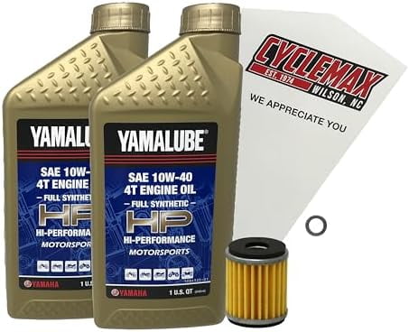 Full-Synthetic Yamalube Oil Change Kit compatible with 2018-2025 Yamaha ...