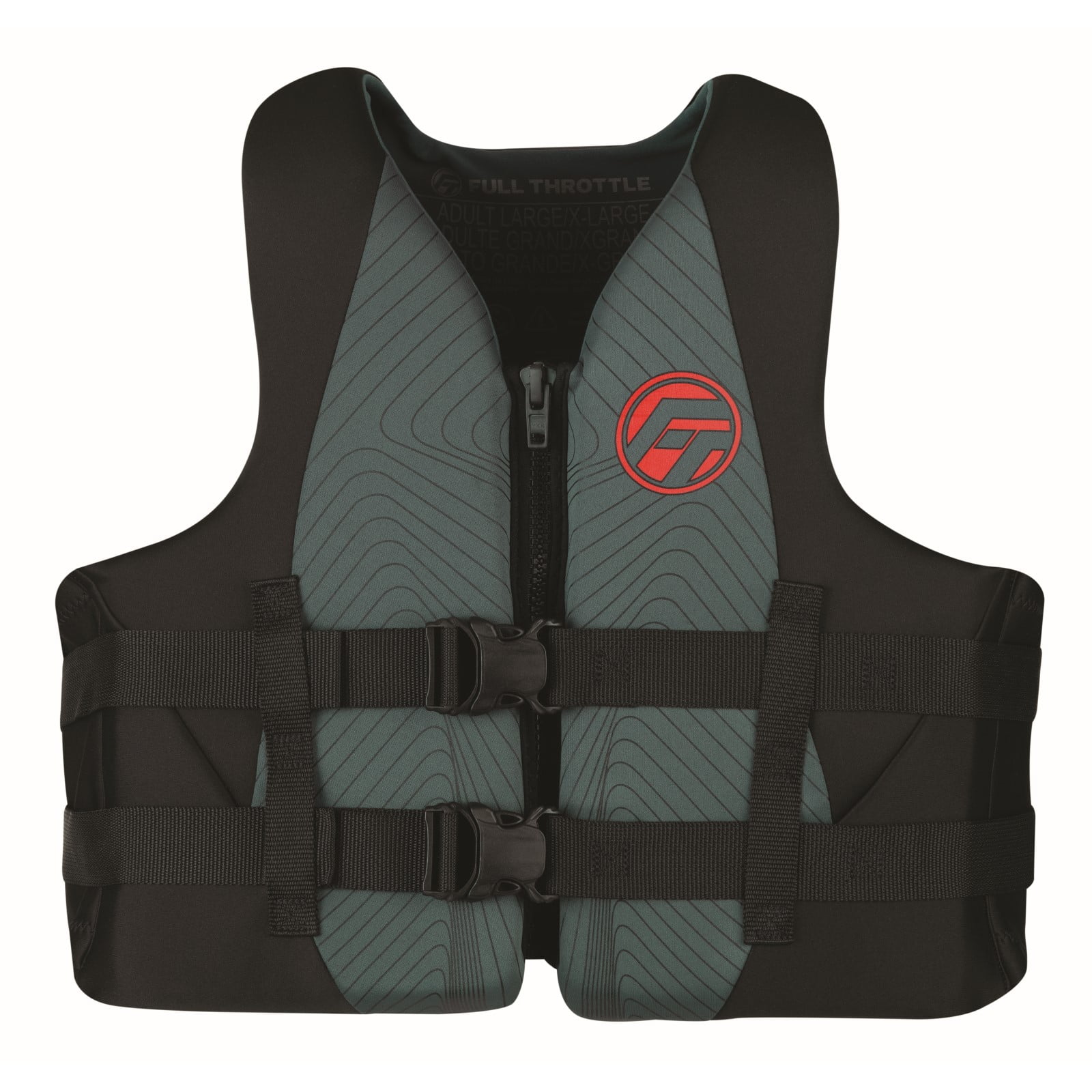 Full Throttle Adult Rapid-Dry Life Jacket 2XL 4XL Grey - Walmart.com