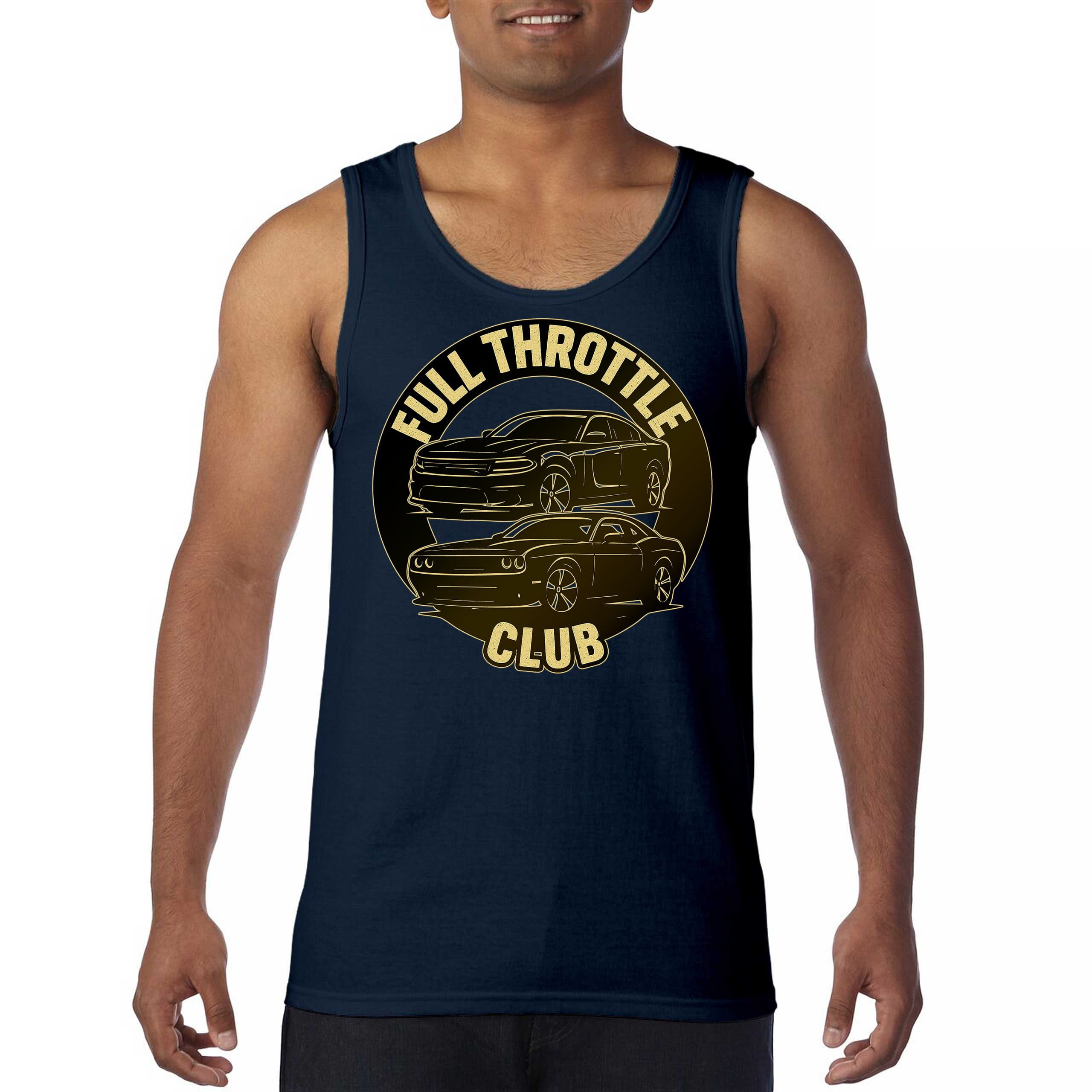 Full Throttle Club Muscle Car Men's Tank Top American Power V8 USA ...