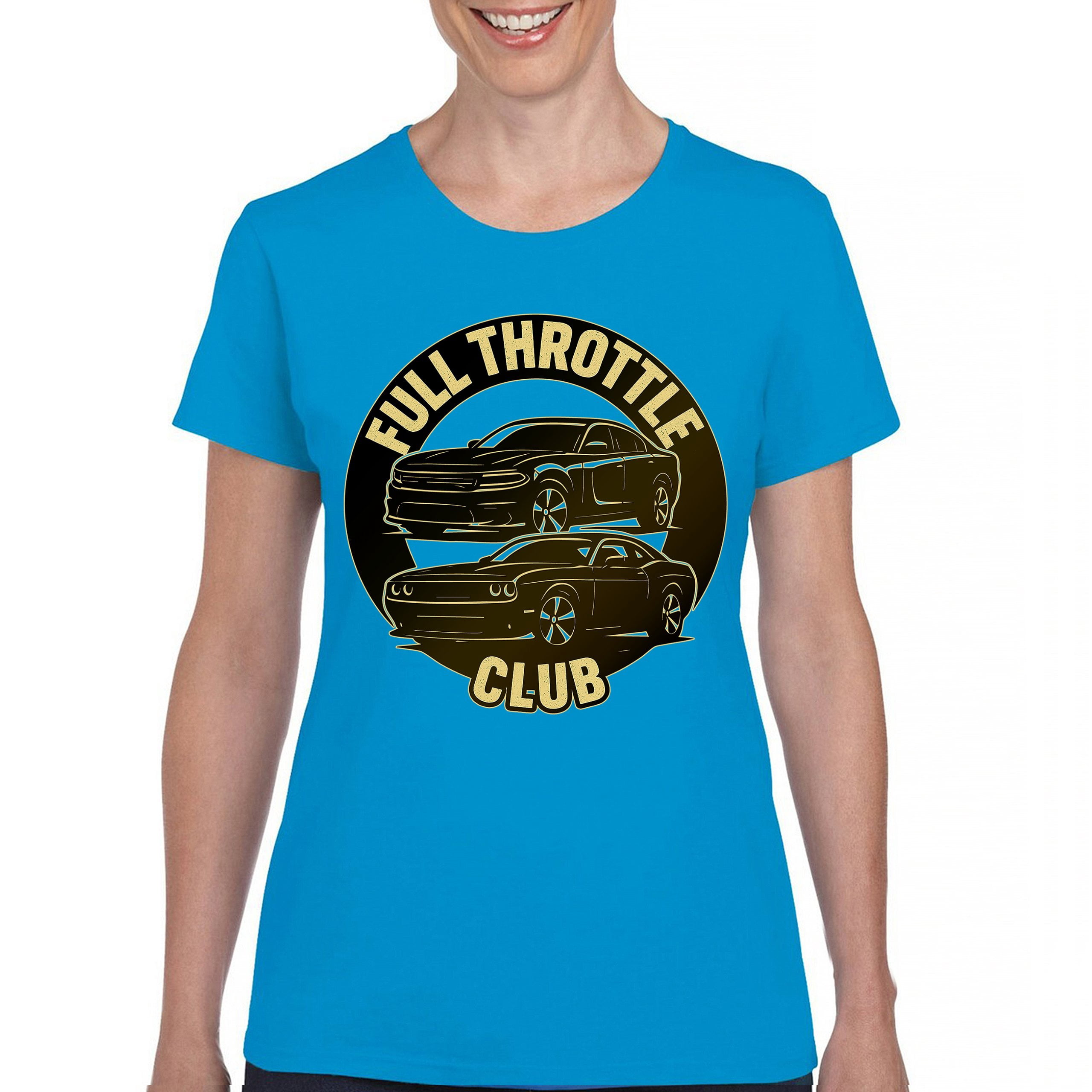 Full Throttle Club Muscle Car T-Shirt American Power V8 USA Perfomance ...