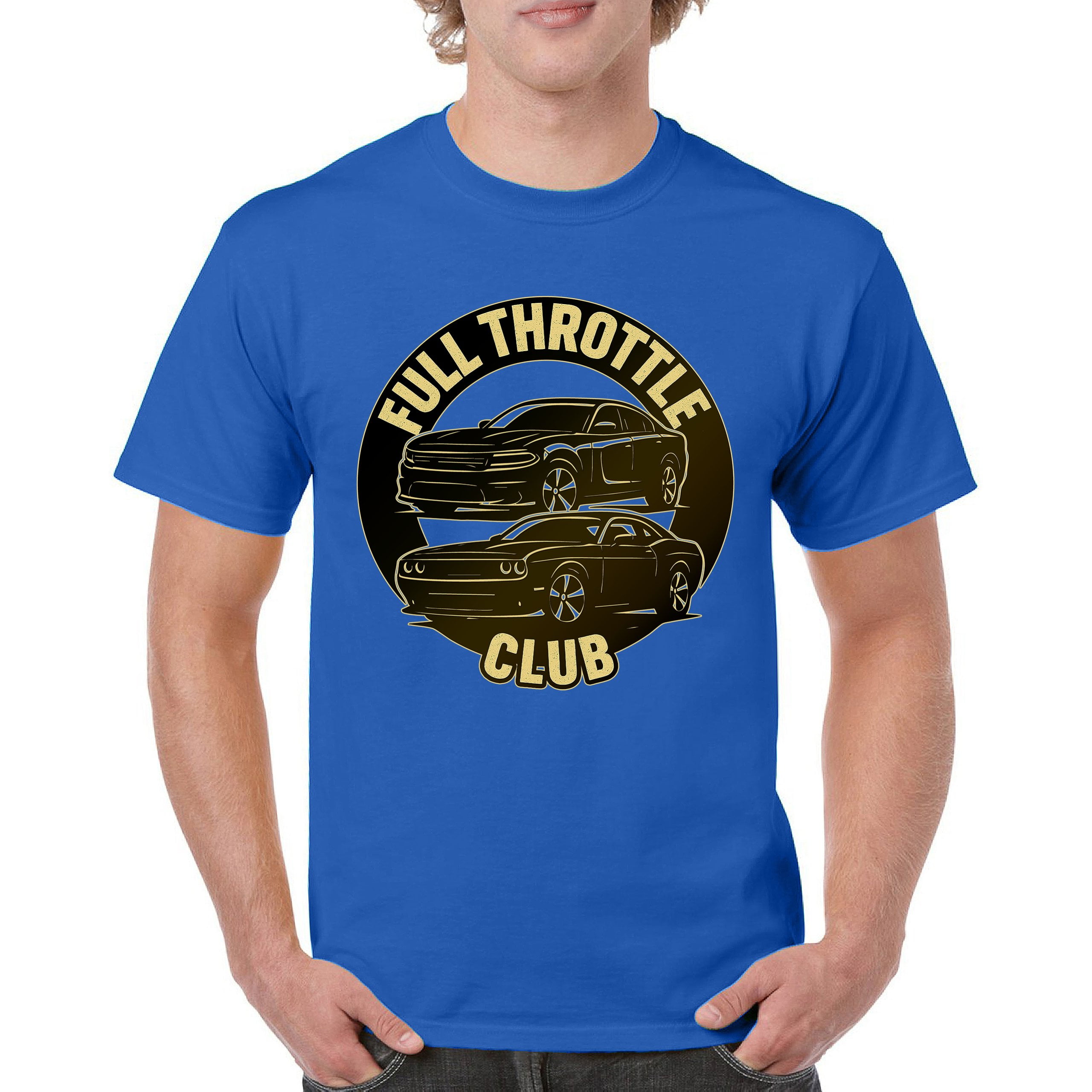 Full Throttle Club Muscle Car T-shirt American Power V8 USA Perfomance ...