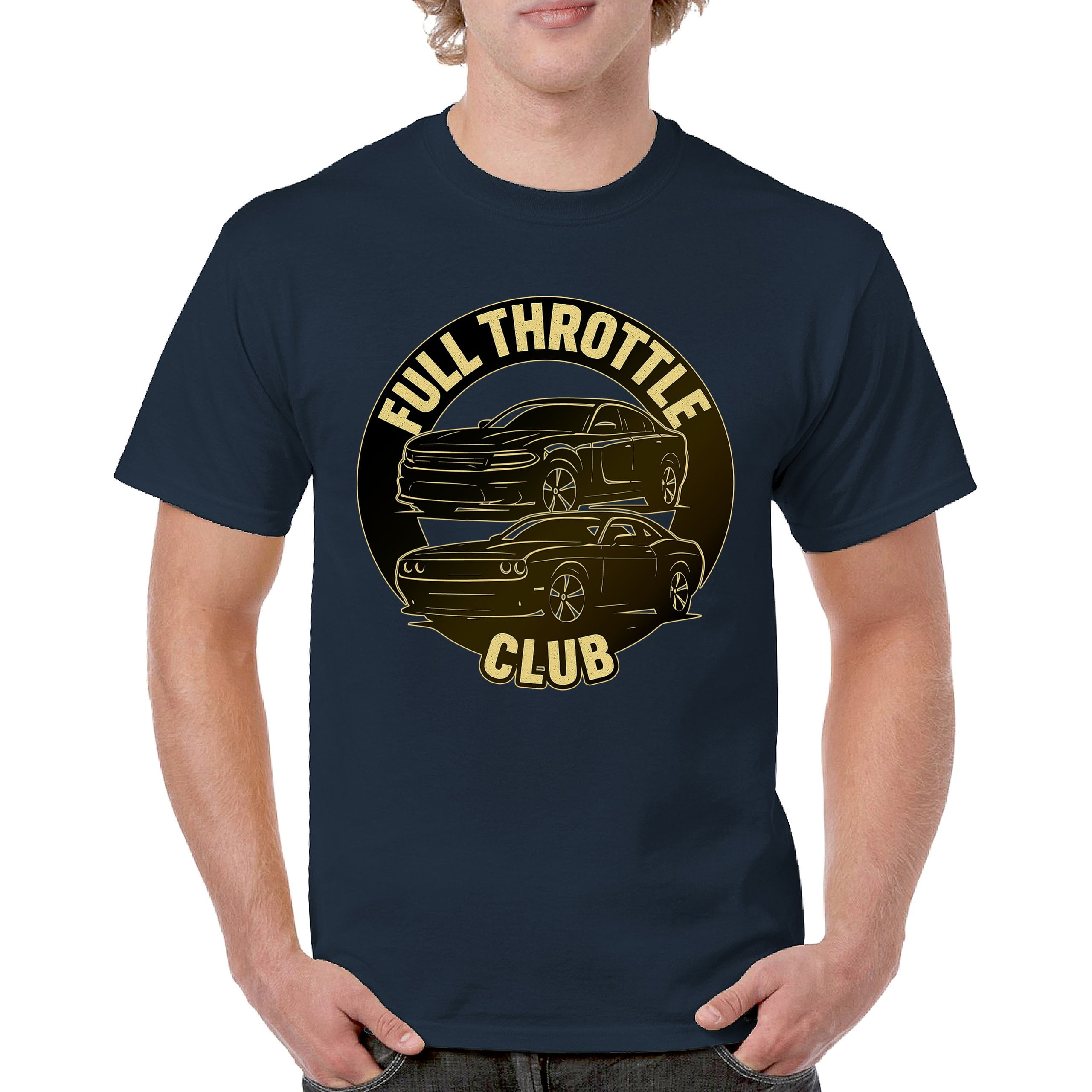 Full Throttle Club Muscle Car T-shirt American Power V8 USA Perfomance ...