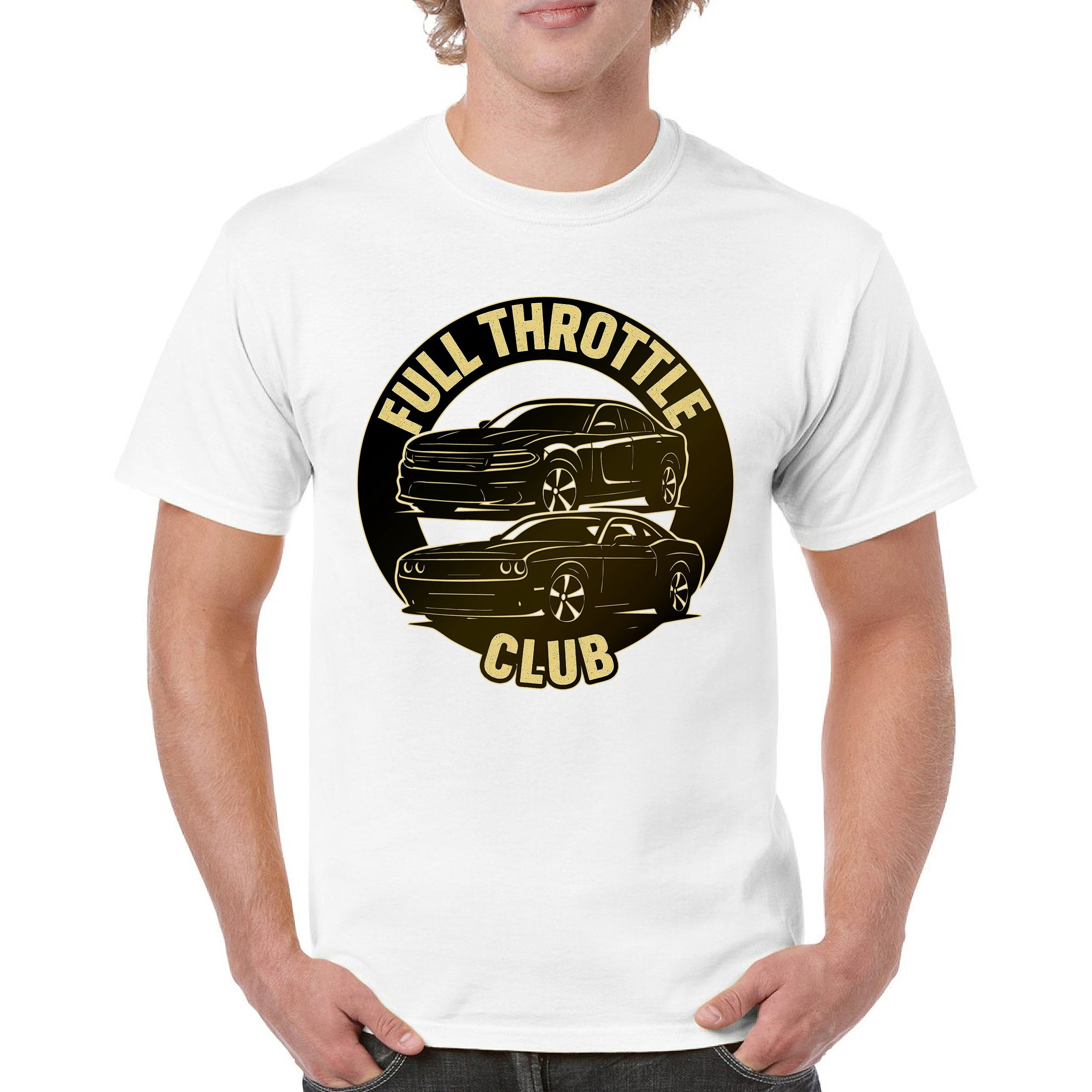 Full Throttle Club Muscle Car T-shirt American Power V8 USA Perfomance ...