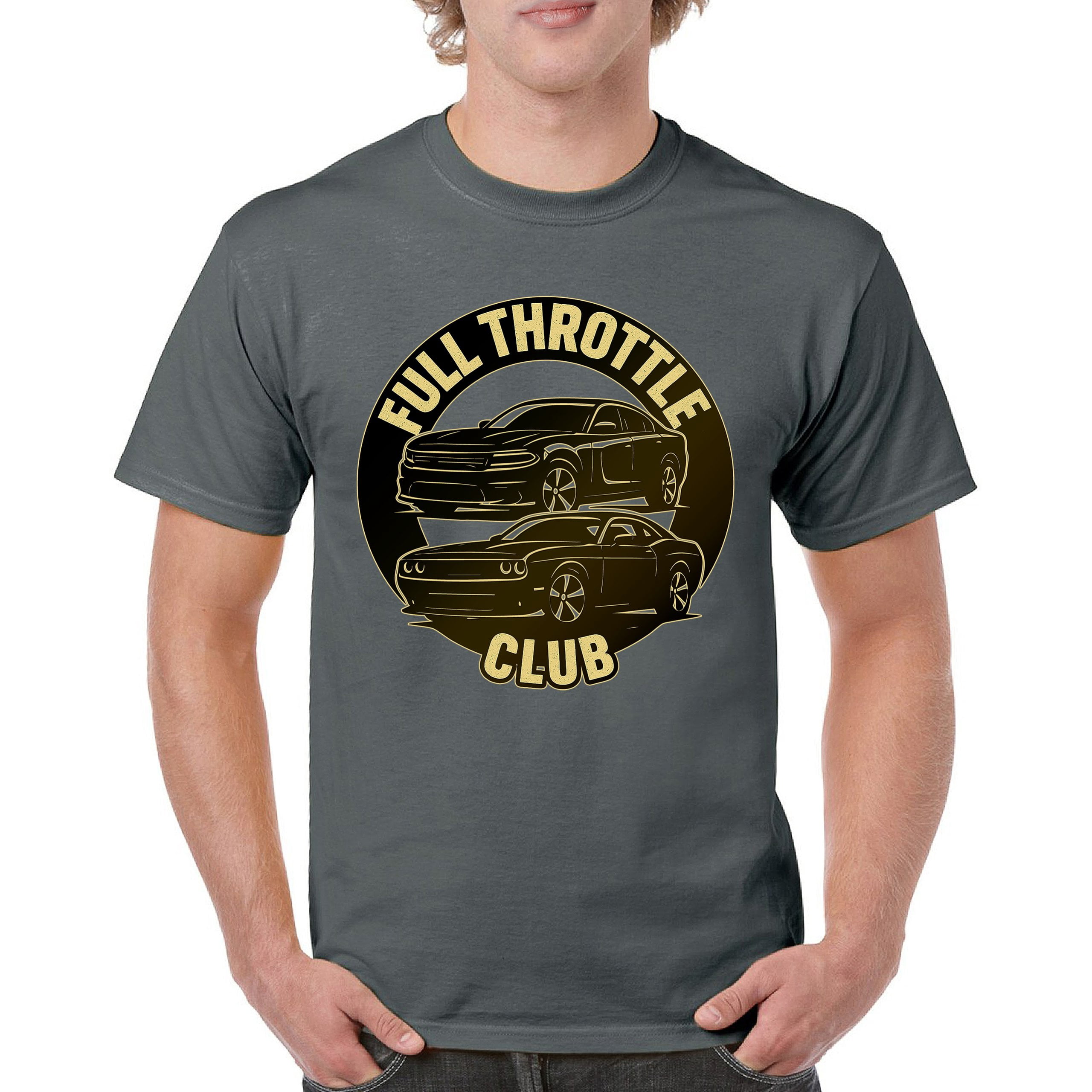 Full Throttle Club Muscle Car T-shirt American Power V8 USA Perfomance ...