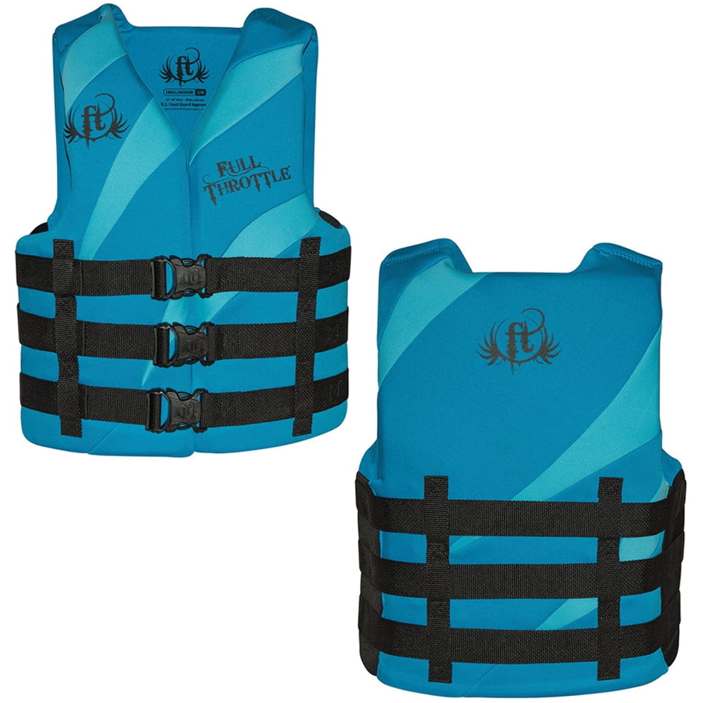 Full Throttle Rapid Dry PFD - Adult L/XL - Aqua/Blue [142000-505-050-16 ...