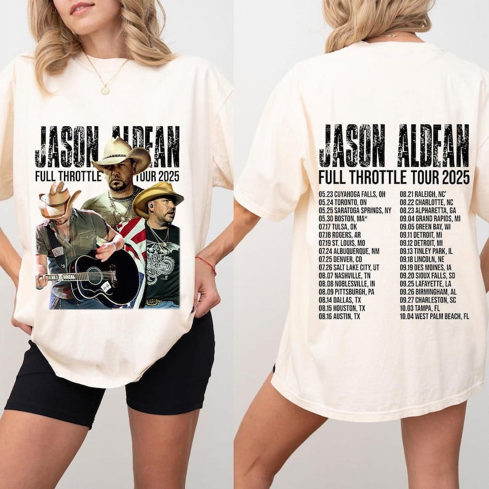 Full Throttle Tour 2025 T-Shirt, Jason Aldean Concert Merch, Unisex ...