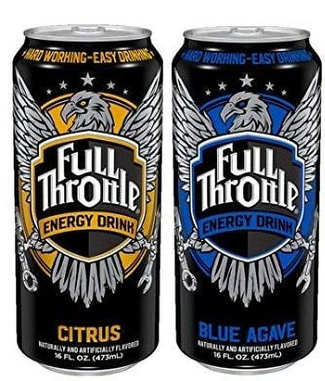 Full Throttle Variety Pack - 16oz Cans, Original Citrus and Blue Agave ...