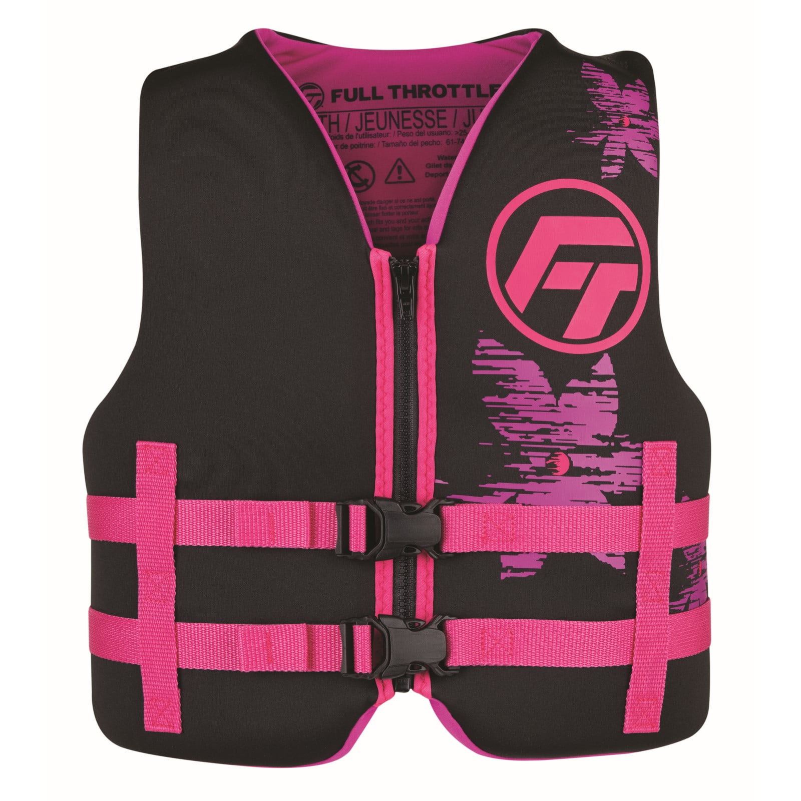 Full Throttle Youth Rapid-Dry Life Jacket Pink - Walmart.com