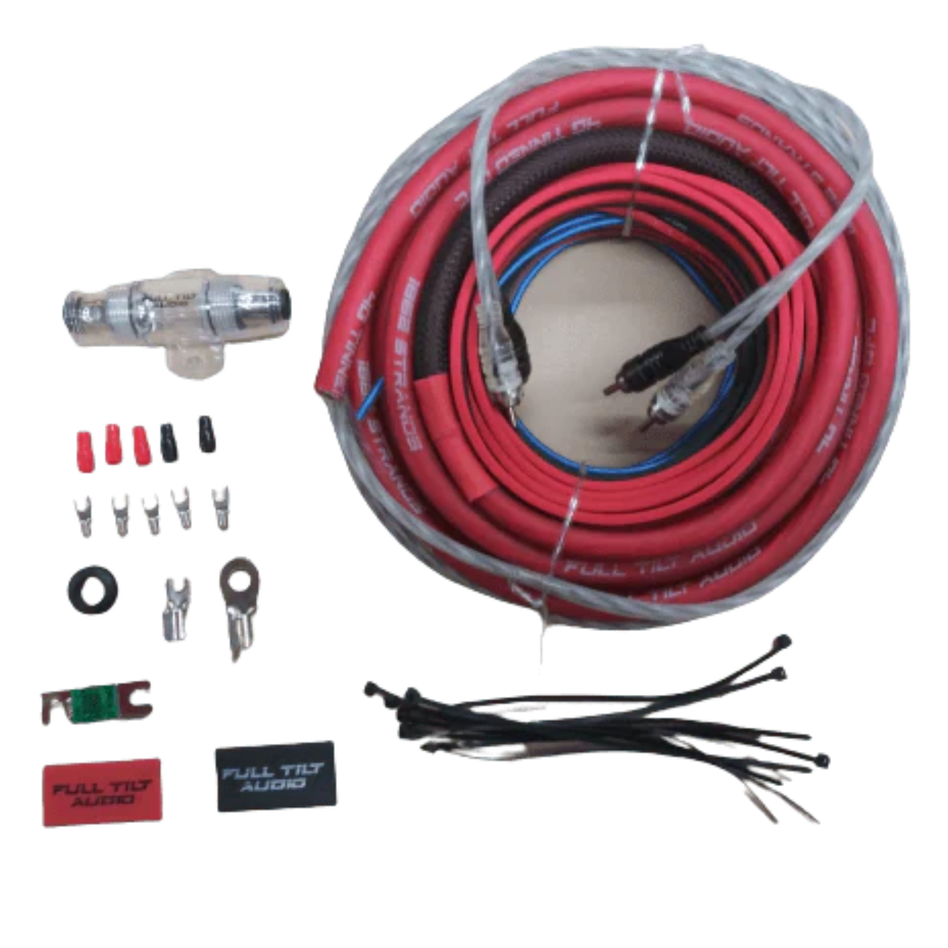 Full Tilt 4 Gauge AWG Red/Black Amplifier/Amp Wire Kit - Walmart.com