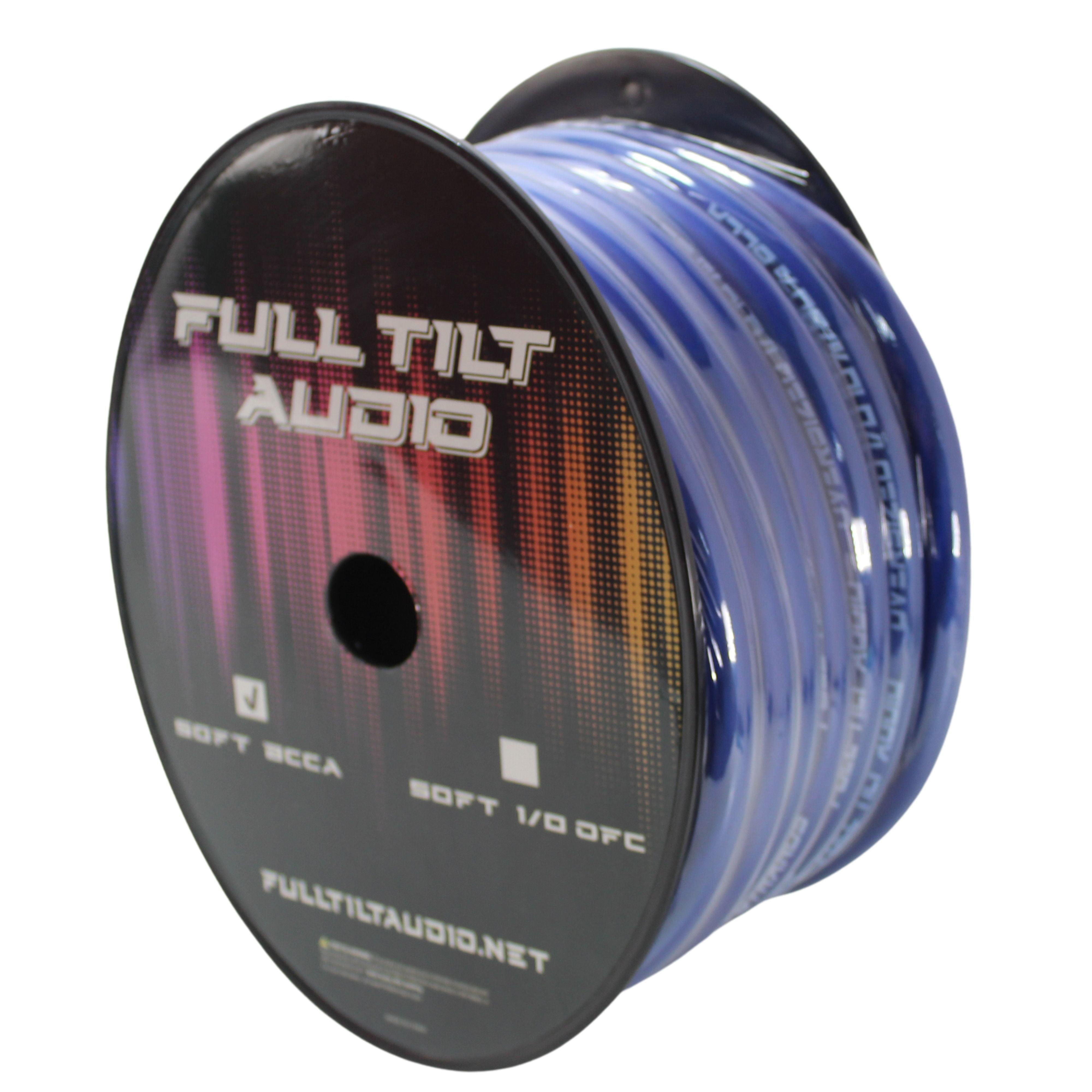 Full Tilt Audio 1/0 Gauge Copper Clad Aluminum Power/Ground Wire Blue ...