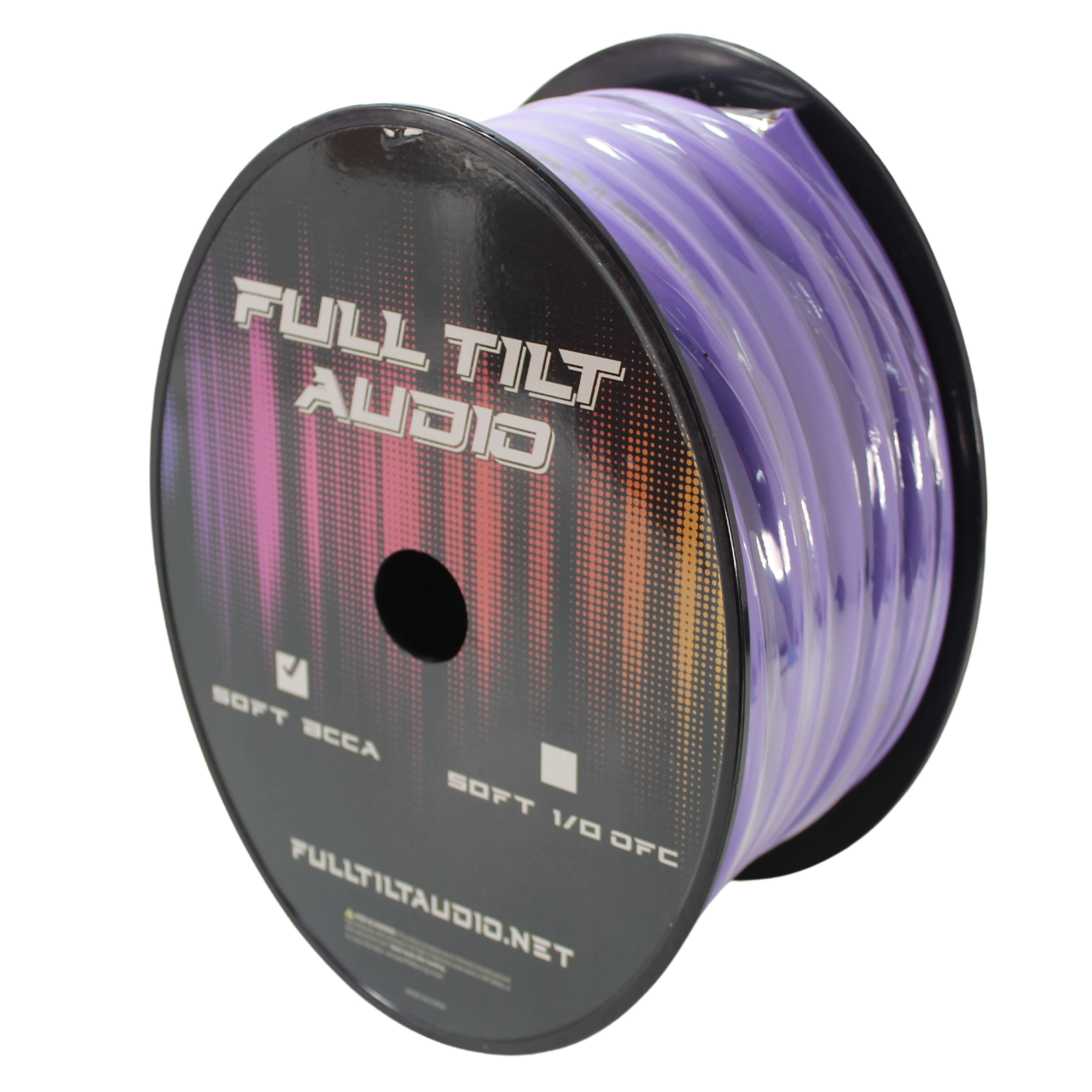 Full Tilt Audio 1/0 Gauge Copper Clad Aluminum Power/Ground Wire Purple ...