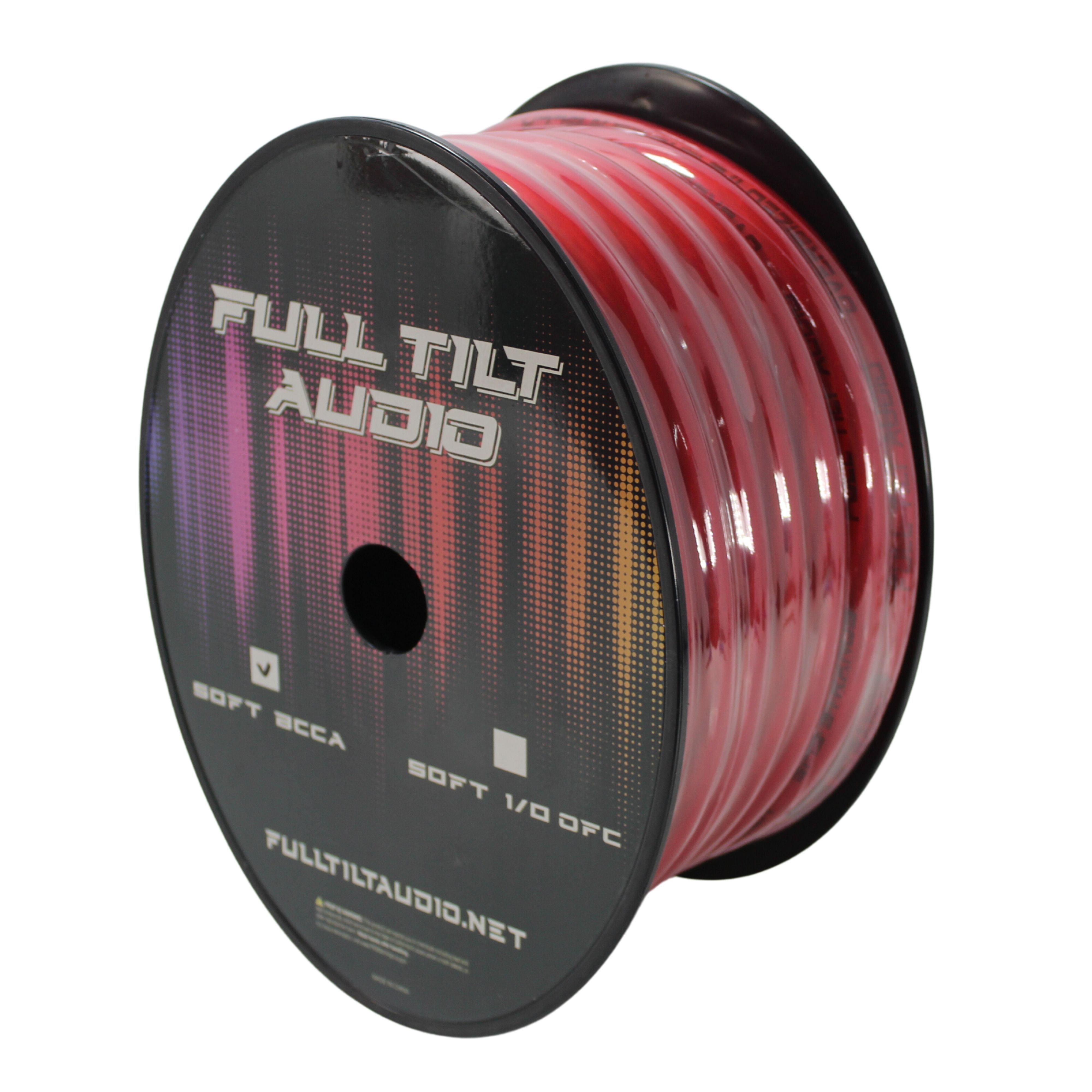 Full Tilt Audio 1/0 Gauge Copper Clad Aluminum Power/Ground Wire Red ...