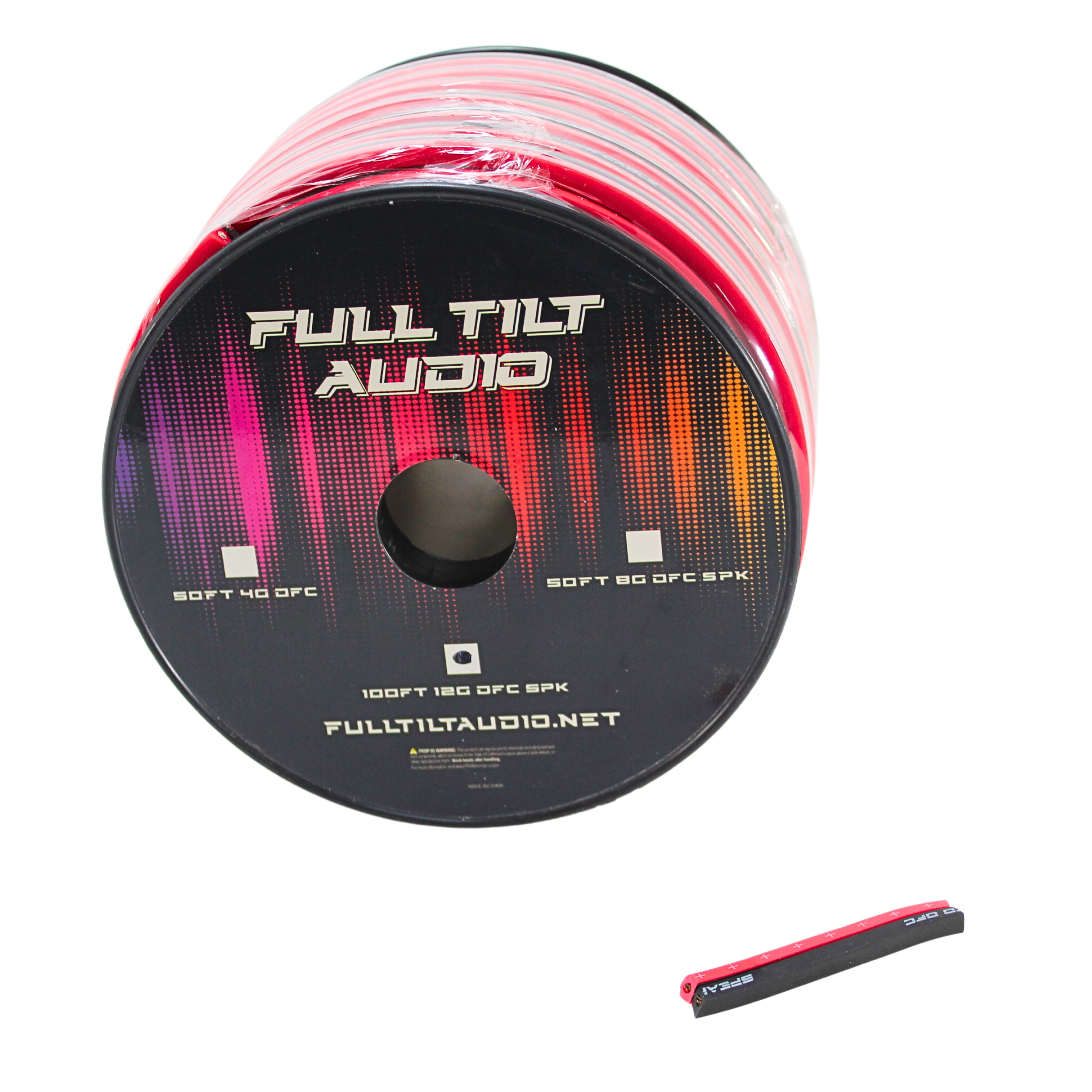 Full Tilt Audio 12GA Red/Black 100' OFC Oxygen Free Copper Speaker Wire ...
