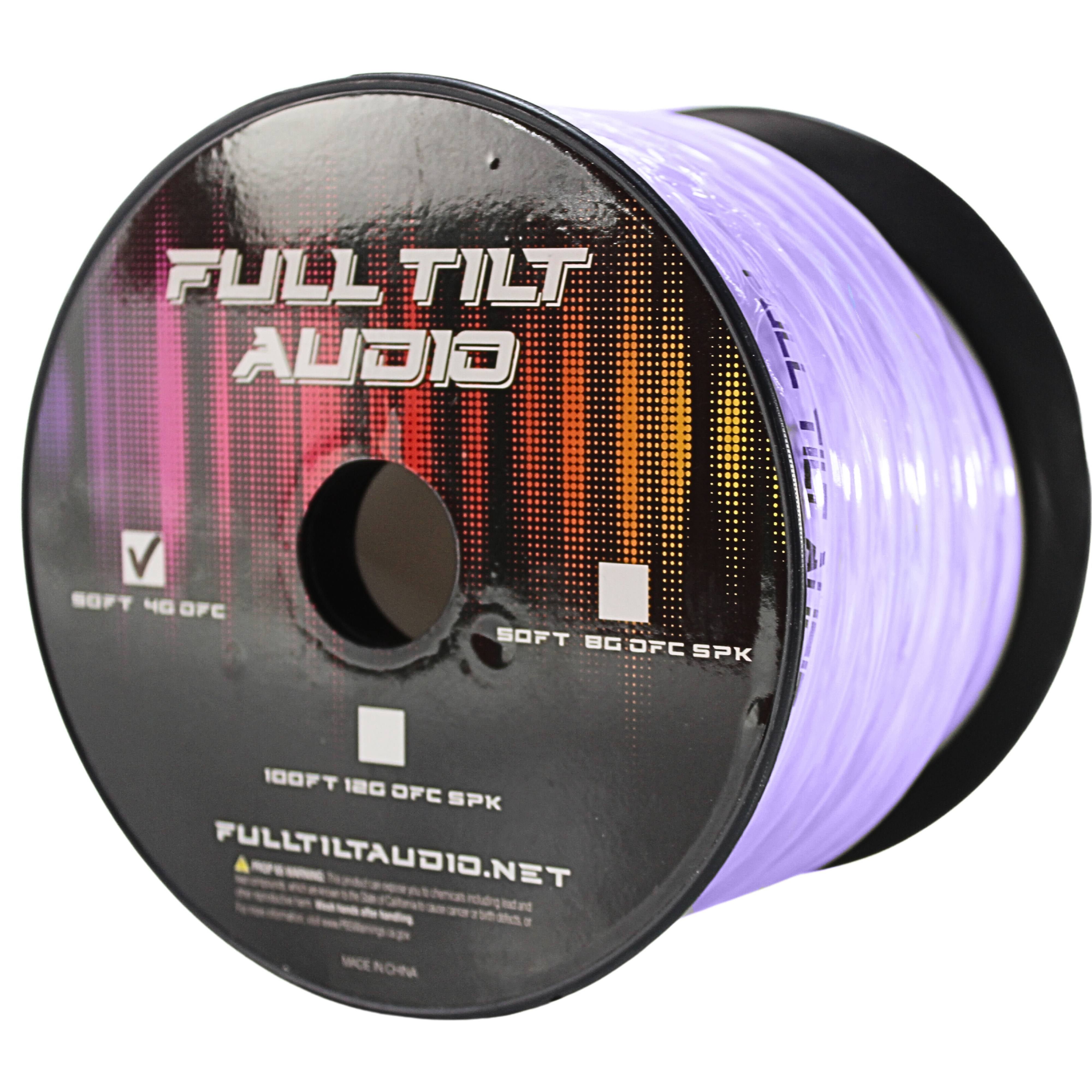 Full Tilt Audio 4GA Tinned Oxygen Free Copper Power/Ground Wire Purple ...