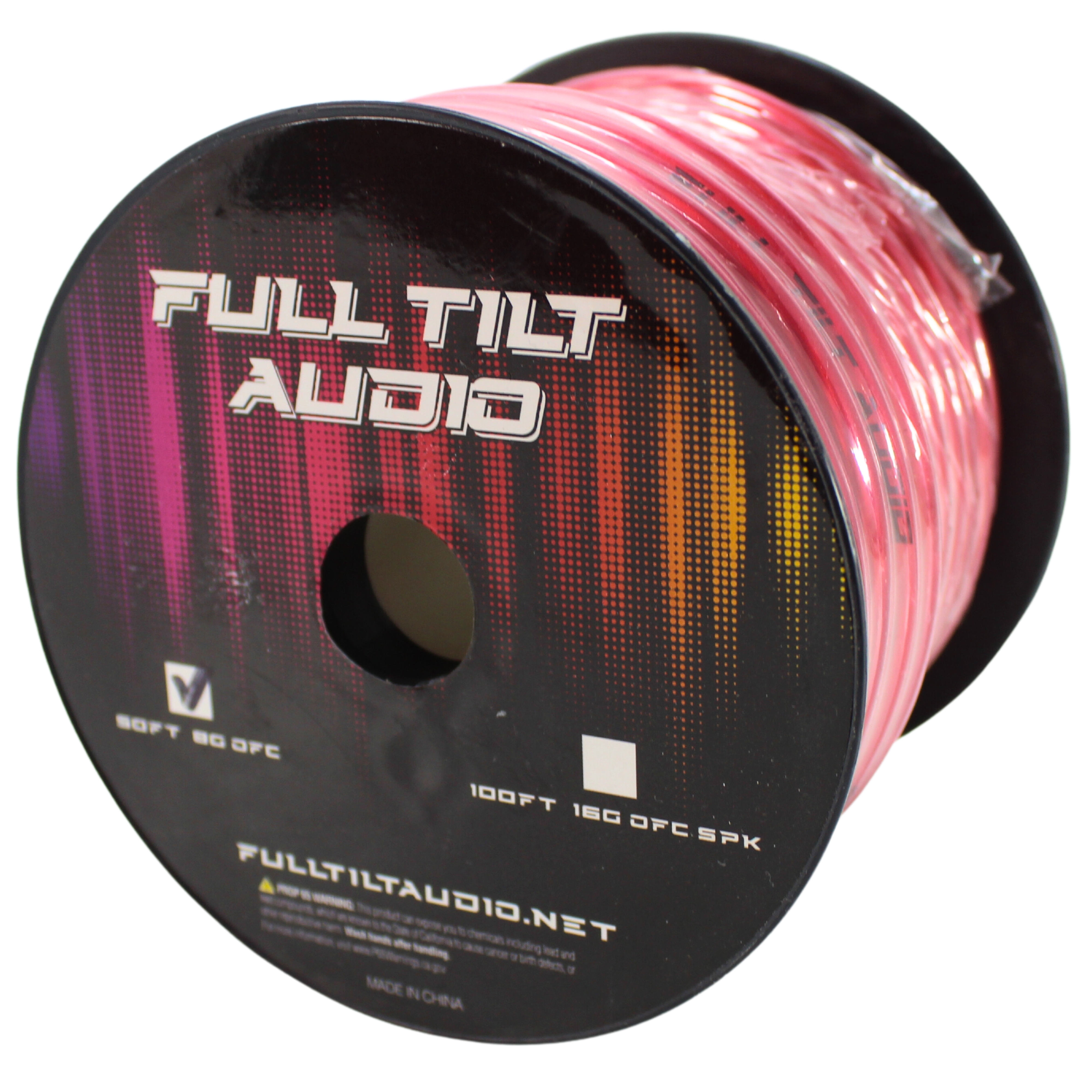 Full Tilt Audio 8 Gauge Tinned Oxygen Free Copper Power/Ground Wire Red ...