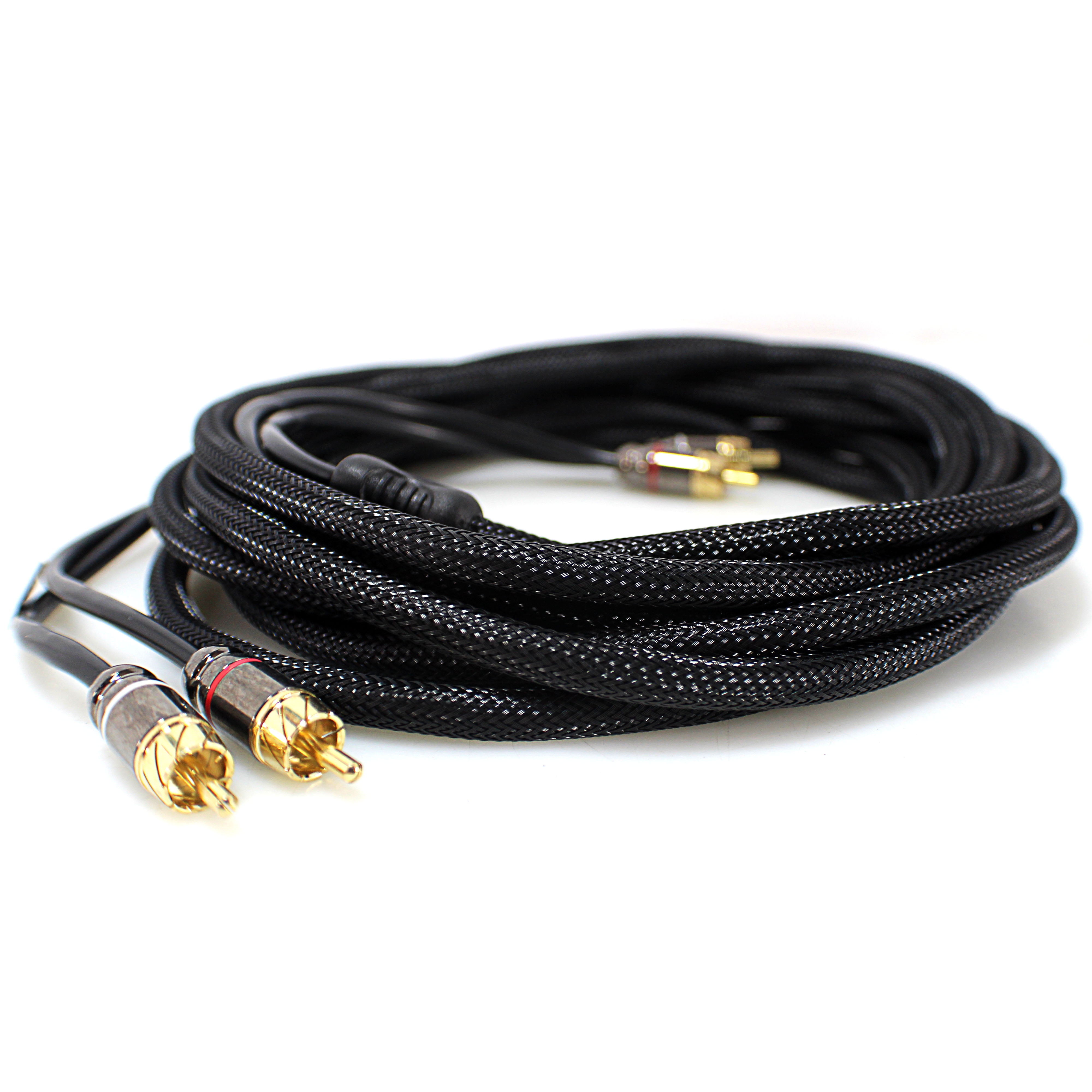 Full Tilt RCA HQ Series Car Audio 16 Foot Gold Plated Color Coded Cable ...