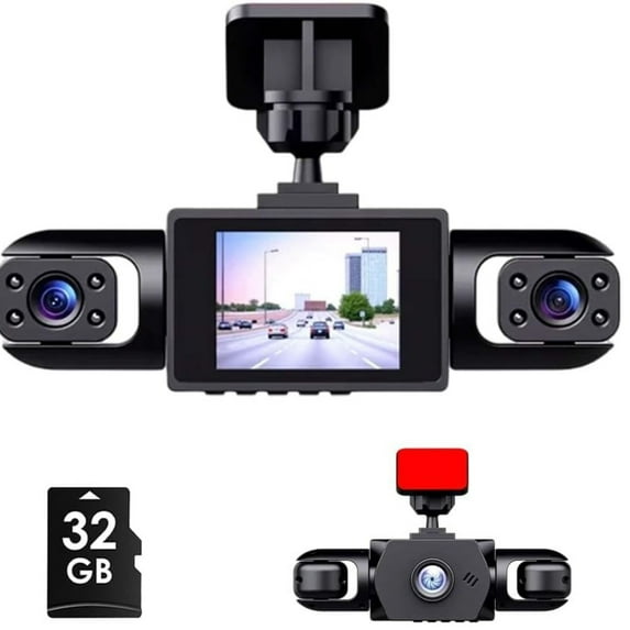Full View Car Dashcam System with 32GB Card, 360 Degree Car Dash Cam ...