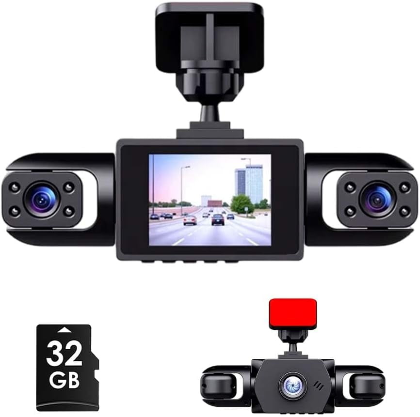 Full View Car Dashcam System,360° Full View Car Dash Camera, Night Vision Dash Cam with G-Sensor ...
