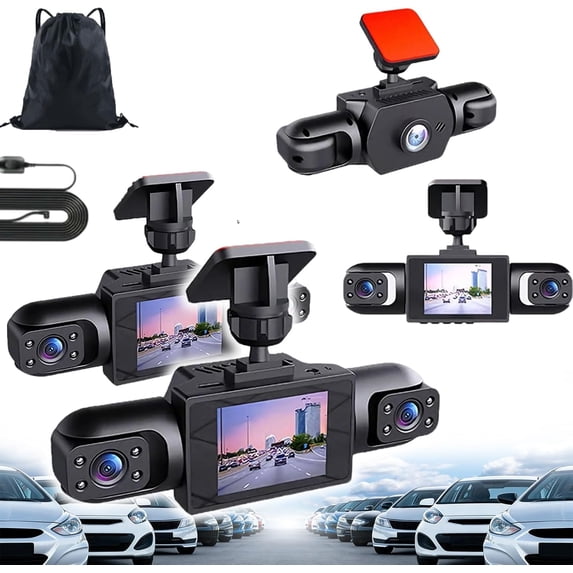 Full View Car Dashcam System with 4-Channel 1080P, 4-Lens 360° View Car ...