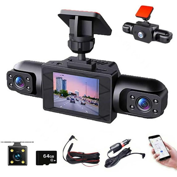 Full View Car Dashcam System, 4K Front & 1080P Rear/Side Car Camera ...