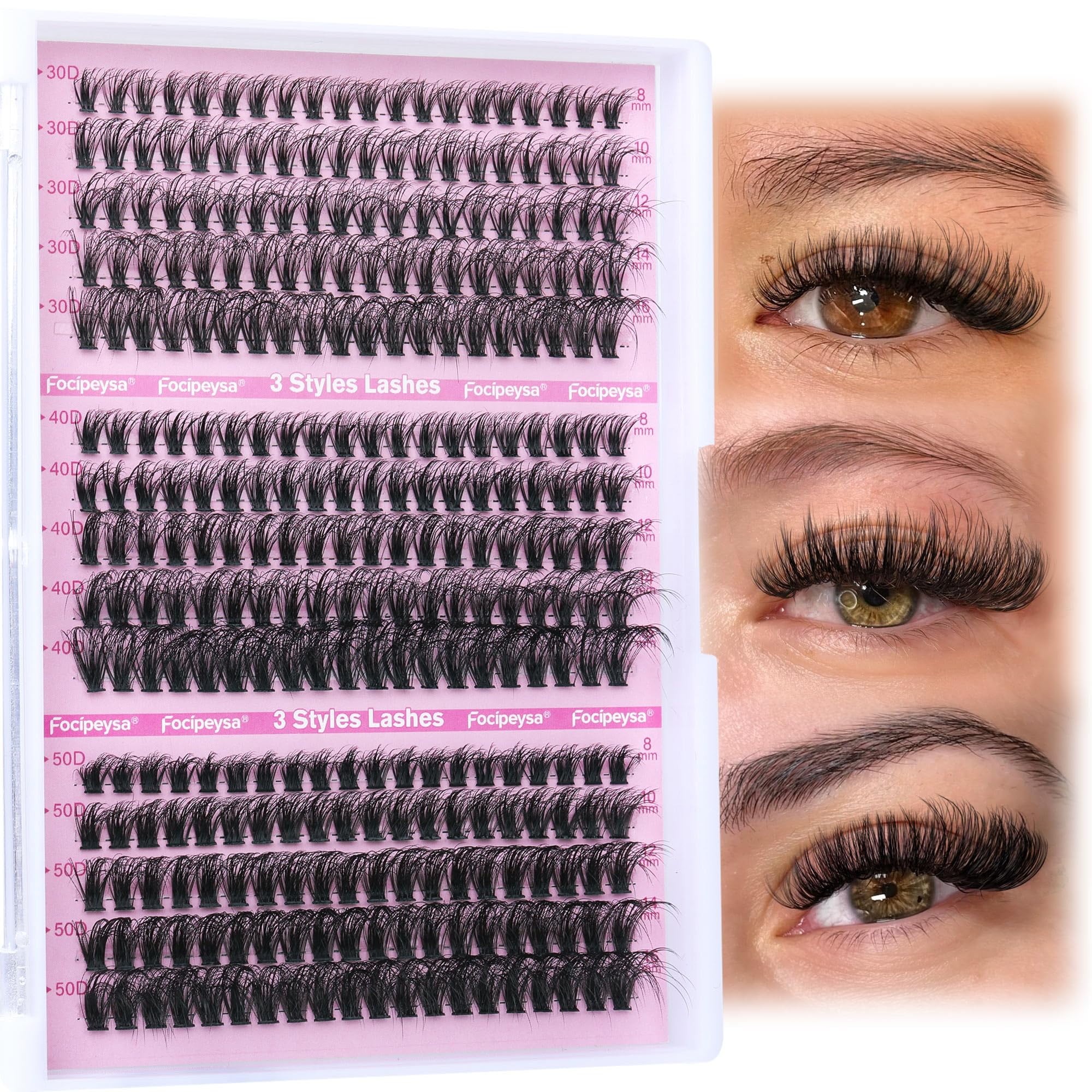 Full Volume Lash Clusters OLF24 DIY Lash Extension Clusters Lashes D ...