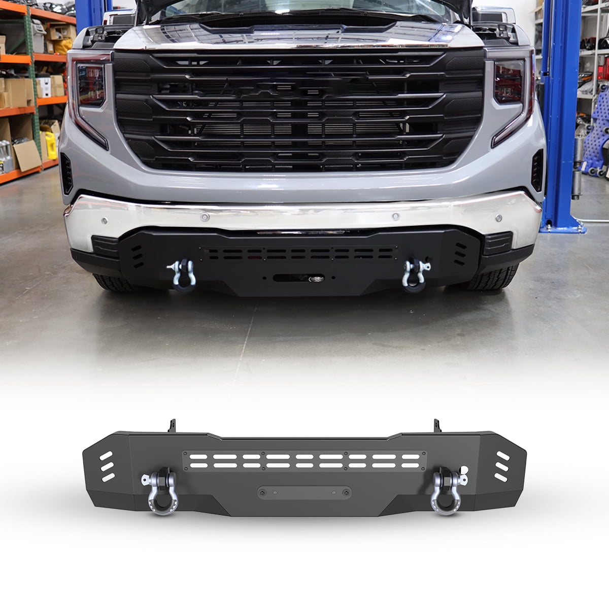 Full Width Front Bumper Compatible with 2022 2023 2024 2025 GMC Sierra ...