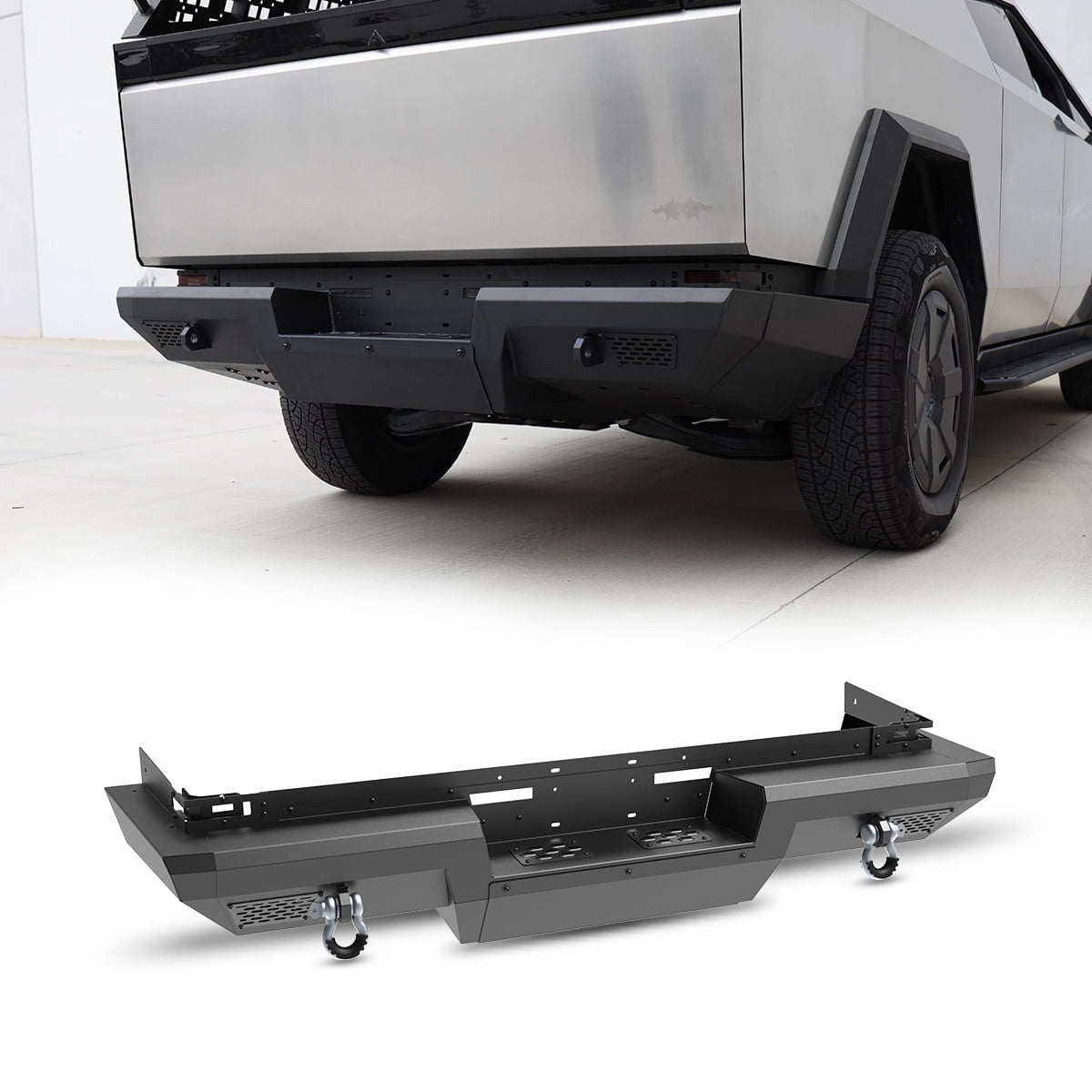 Full Width Rear Bumper for Tesla Cybertruck 2024 2025,Heavy Duty Steel ...