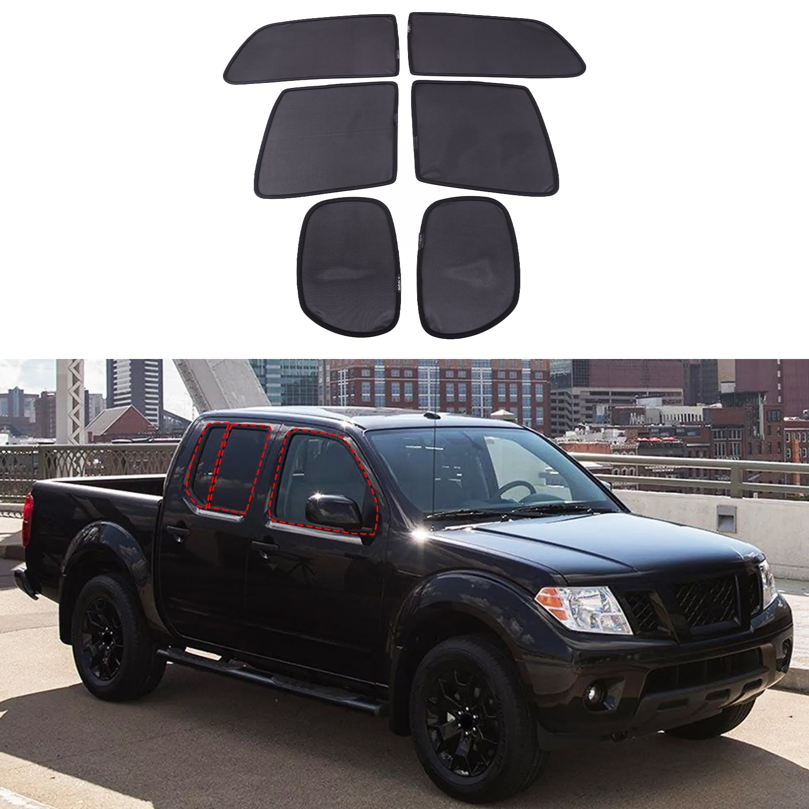 Full Window Screen for Nissan Frontier 2013-2021 Accessories ，Window ...