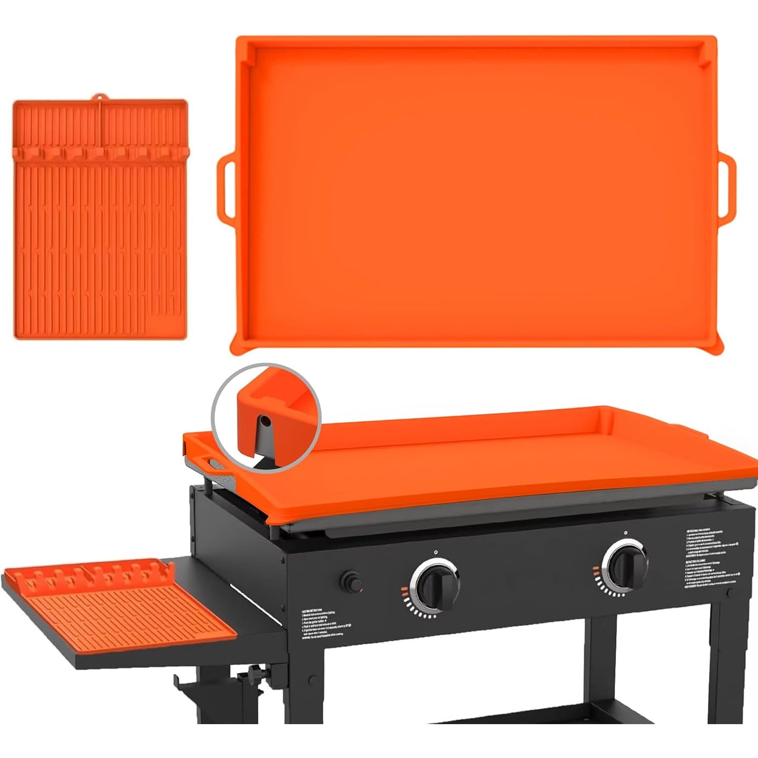 Full Wrap-Around 36" Silicone Griddle Cover for Blackstone, Include 16 ...