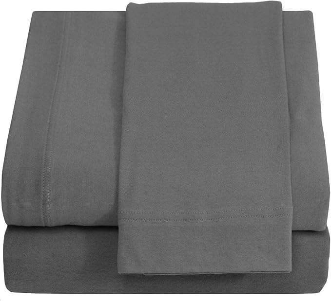 Full XL 100% Cotton Jersey Knit Sheet Set - Extra-Soft, Breathable ...